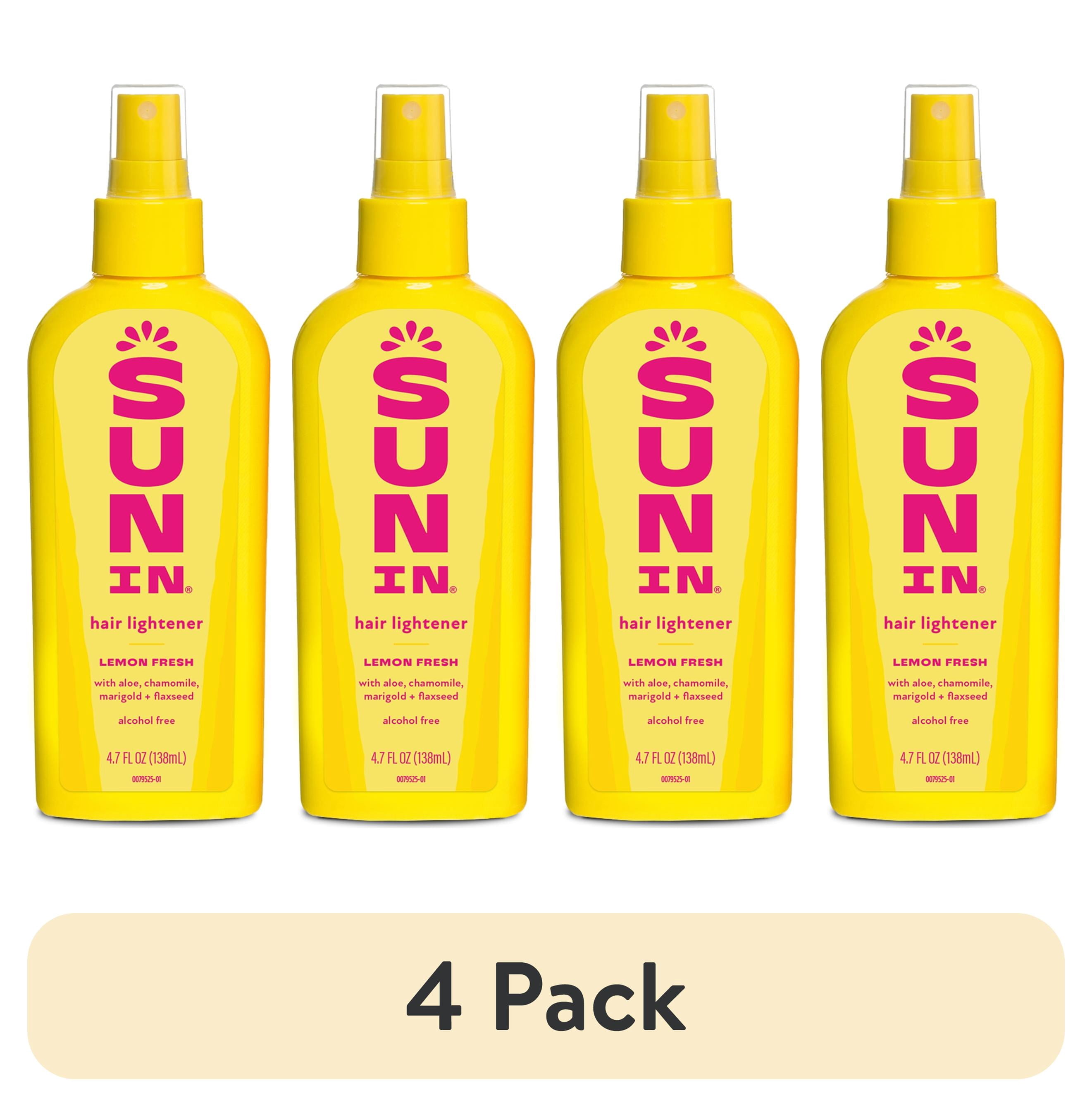 (4 pack) Sun In Hair Lightener Shine Enhancing Spray, Lemon, Unisex, 4. ...