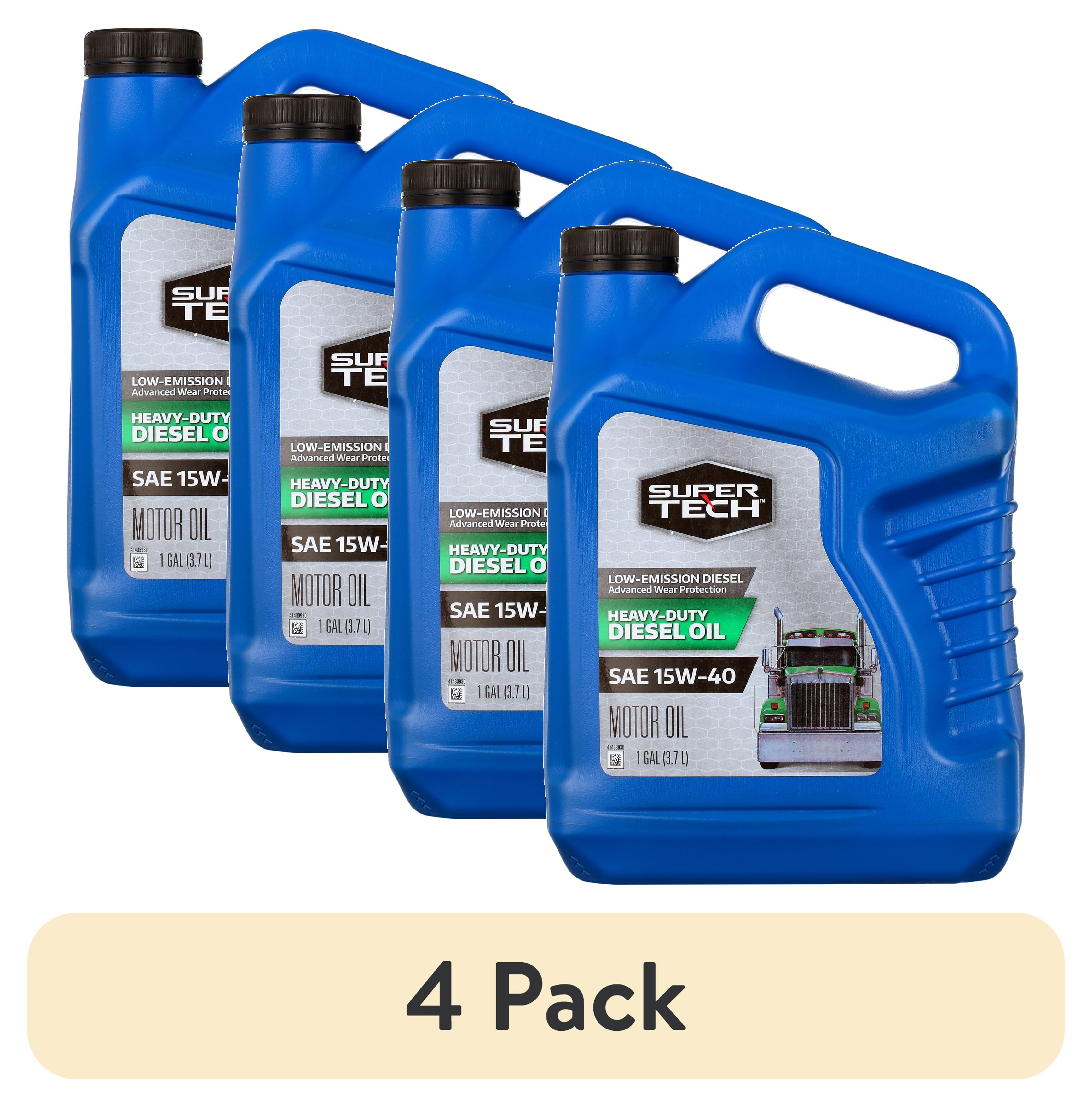 (4 pack) Super Tech Heavy Duty SAE 15W-40 Motor Oil, 1 Gallon - Walmart.com