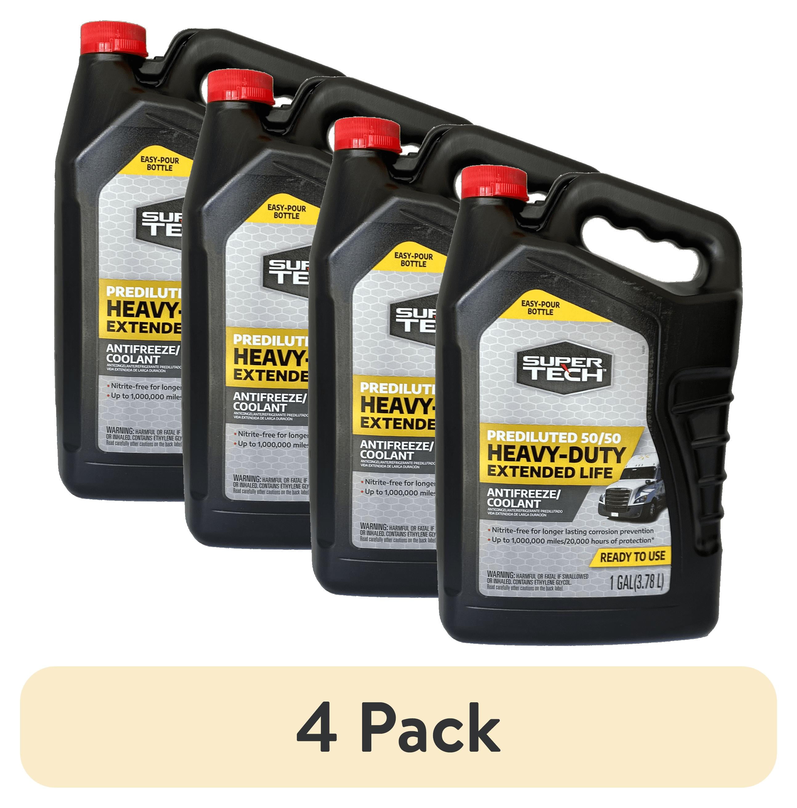 (4 pack) Super Tech Prediluted 50/50 Heavy Duty Extended Life ...