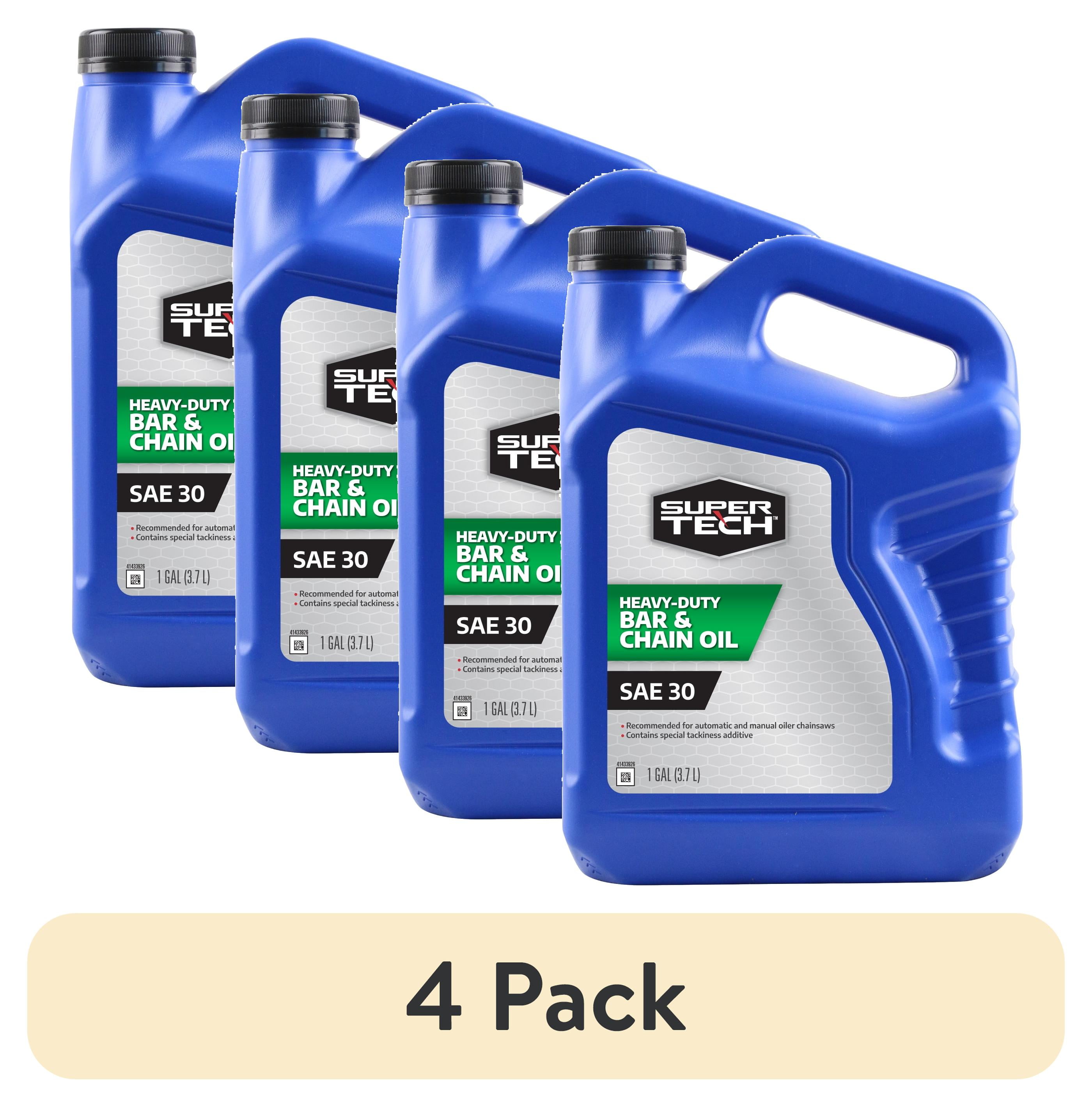 (4 pack) Super Tech SAE 30 Bar and Chain Oil, 1 Gallon Bottle - Walmart.com