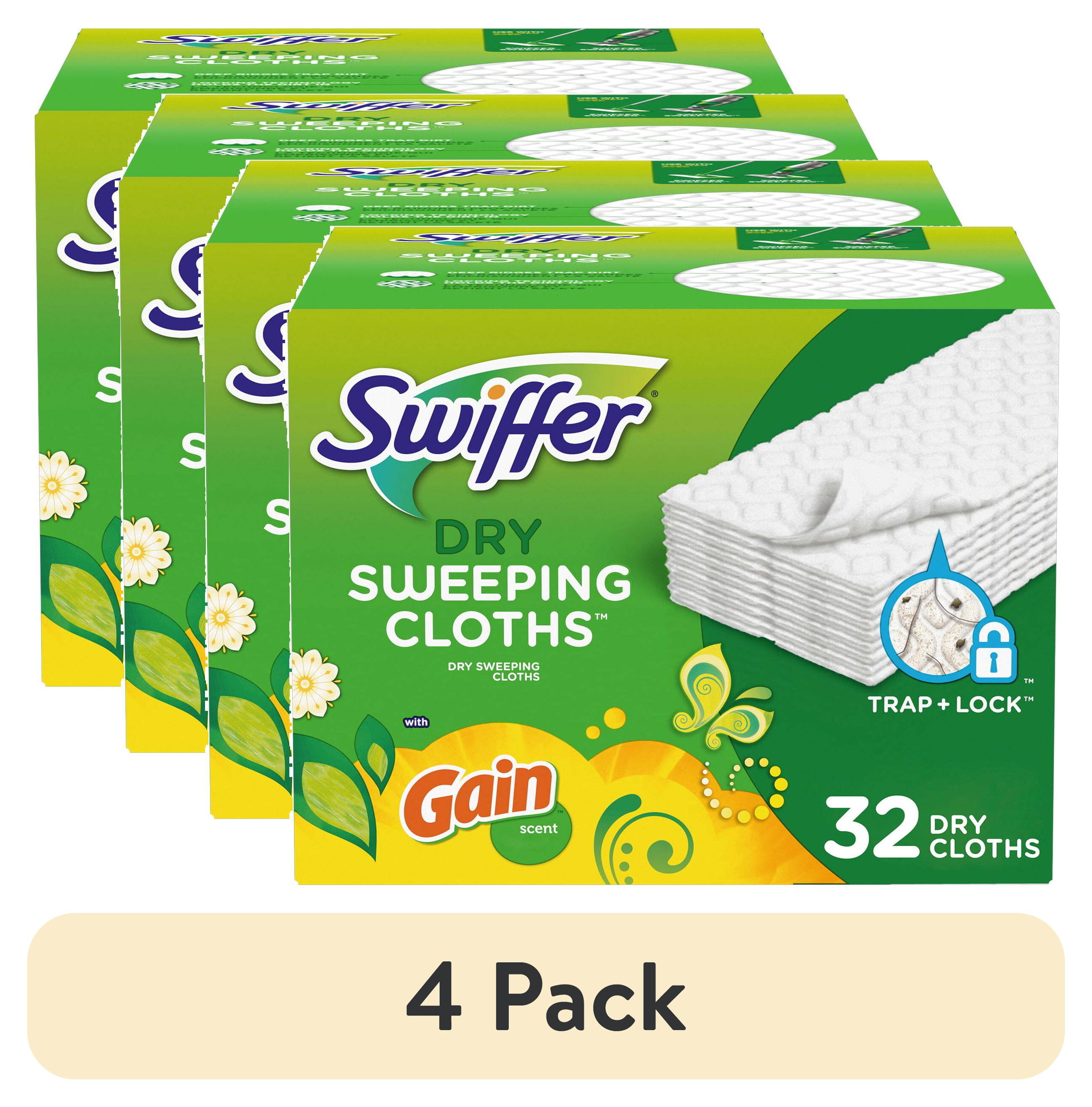 (4 pack) Swiffer Sweep + Mop, Dry Pads Refill, Floor Cleaner, Cleaning ...