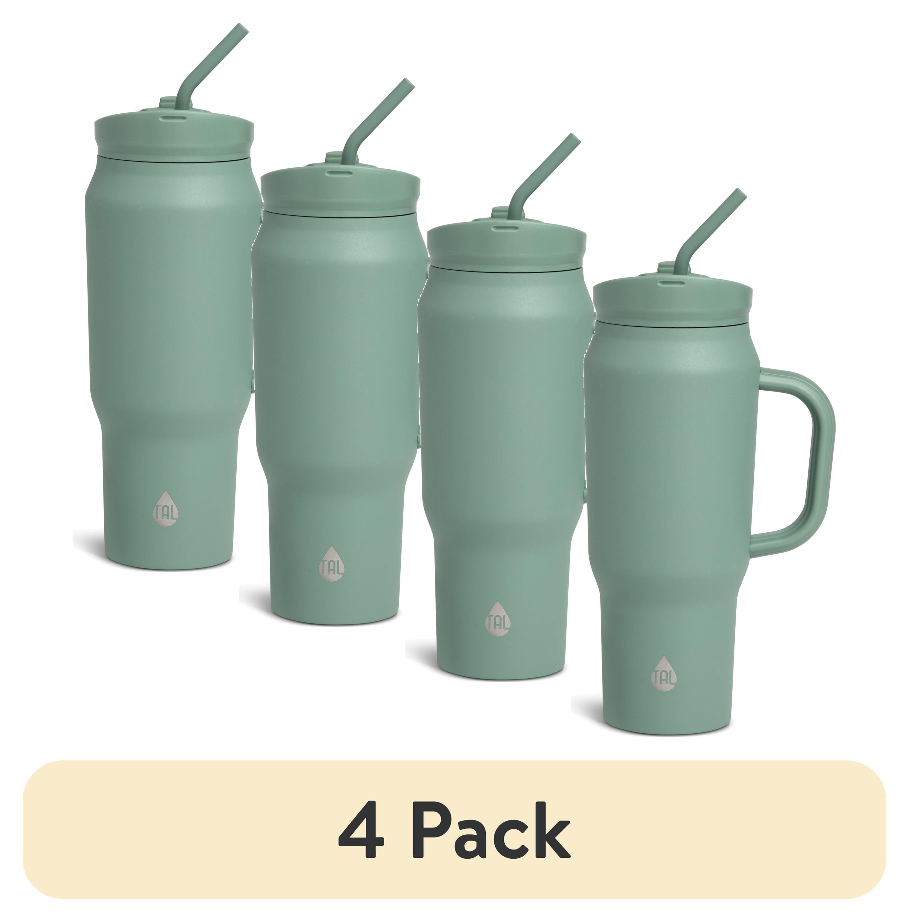 (4 pack) TAL Stainless Steel Basin Travel Mug with Silicone Straw 30 oz ...