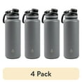(4 pack) TAL Stainless Steel Ranger Water Bottle 40 fl oz, Gray ...
