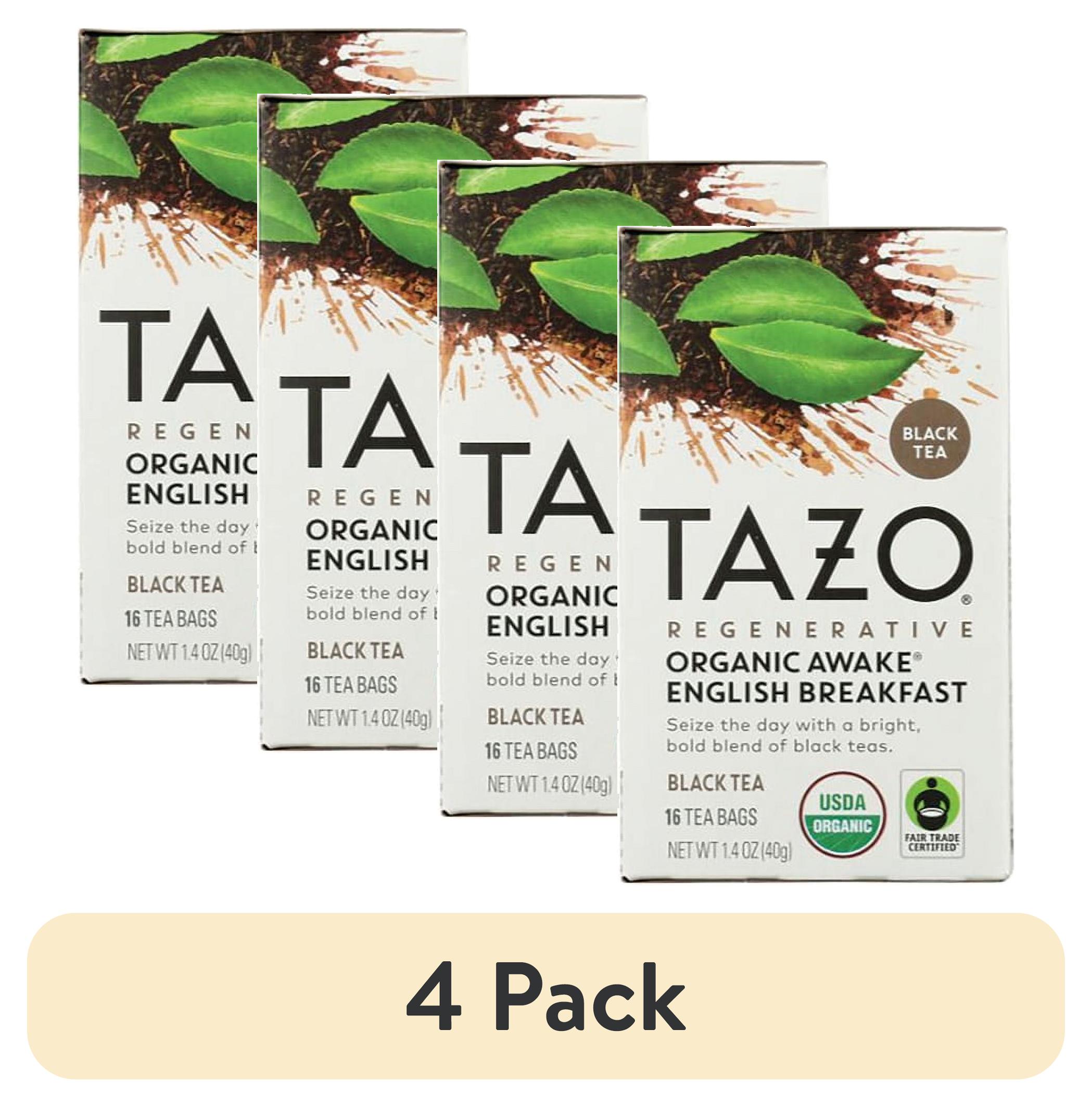 (4 pack) TAZO Awake English Breakfast, Regenerative Organic Black Tea ...
