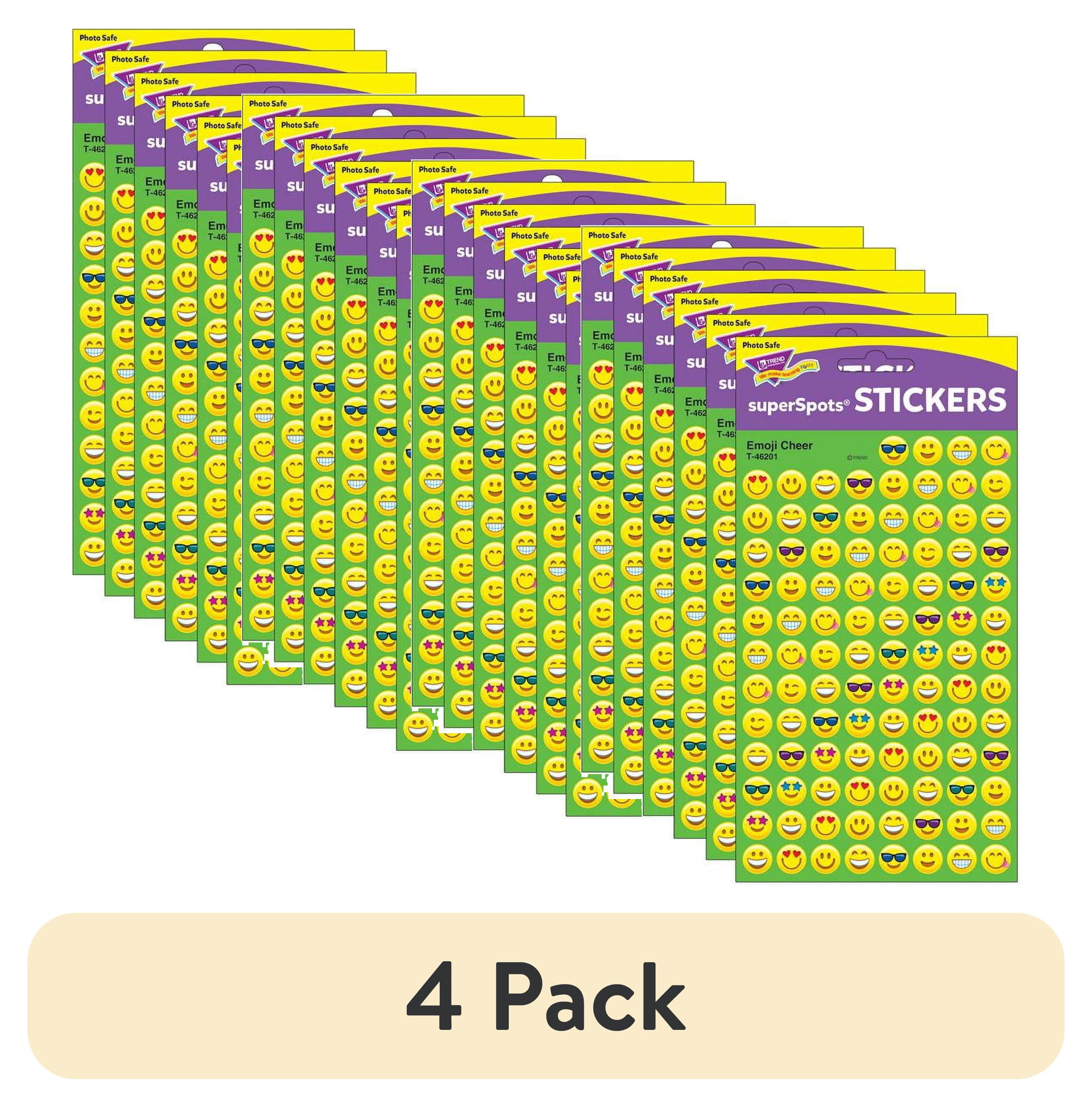 (4 pack) TREND Emotion Icon Cheer superSpots Stickers, 800 Per Pack, 6 ...