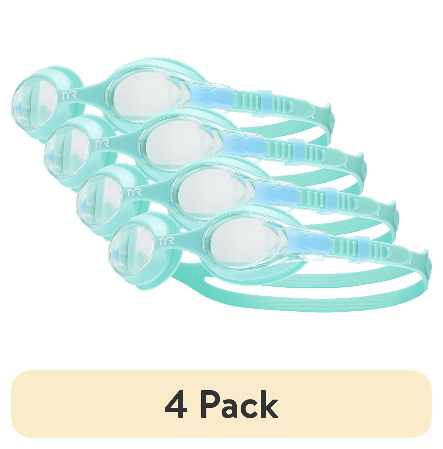 (4 pack) TYR Youth Fit Swimple Non-Mirrored Swim Goggle - Clear ...