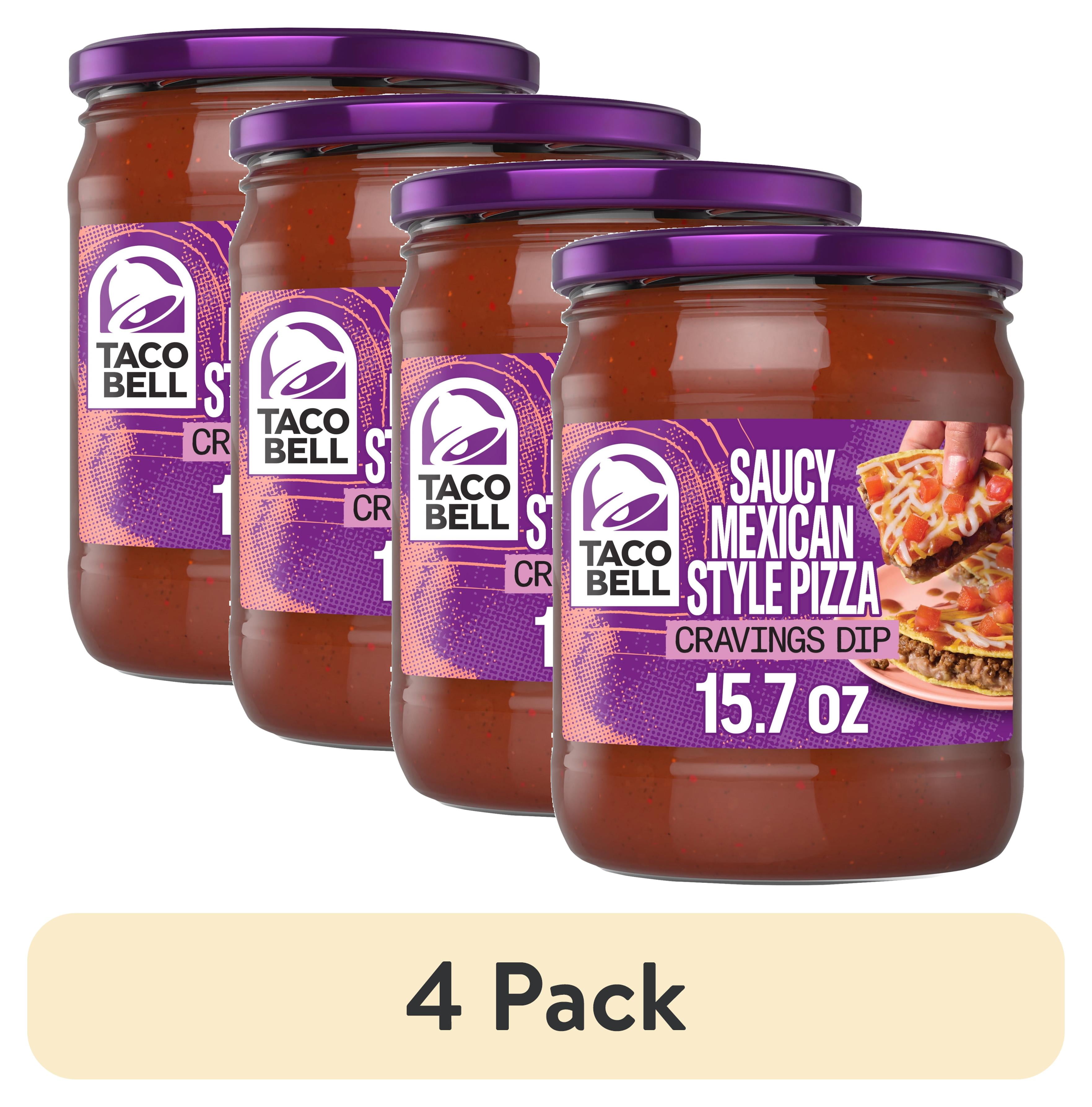 (4 pack) Taco Bell Saucy Mexican Style Pizza Cravings Dip, 15.7 oz Jar ...
