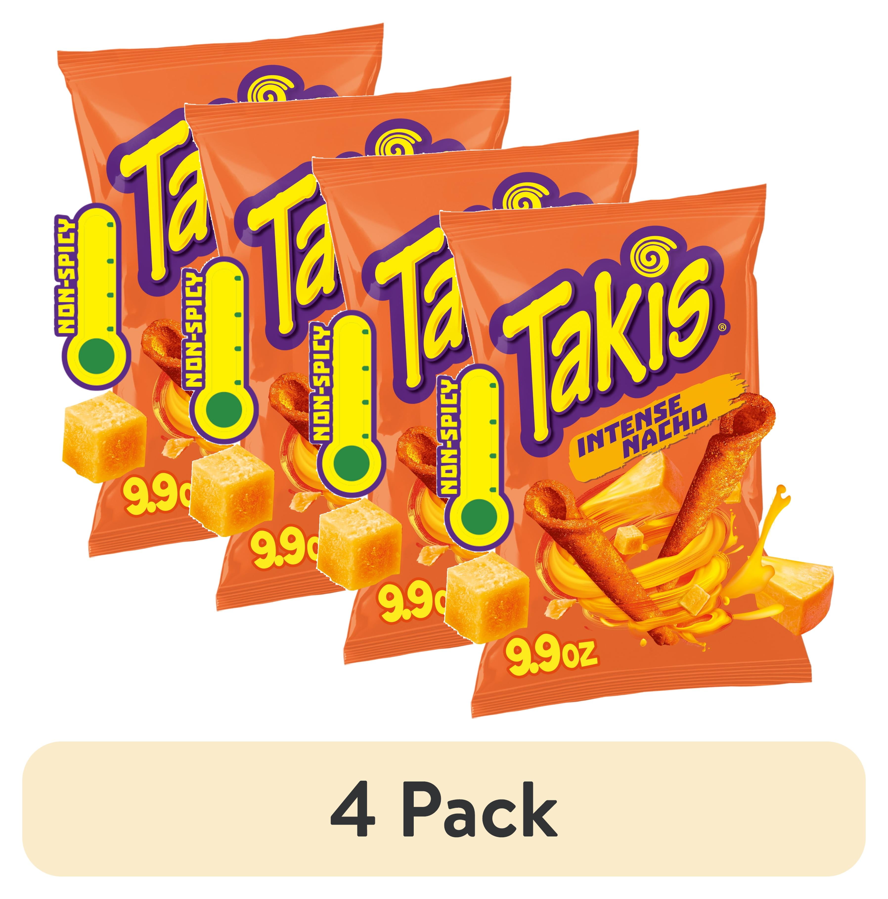 (4 pack) Takis Intense Nacho 9.9 oz Sharing Size Bag, Cheese Rolled ...