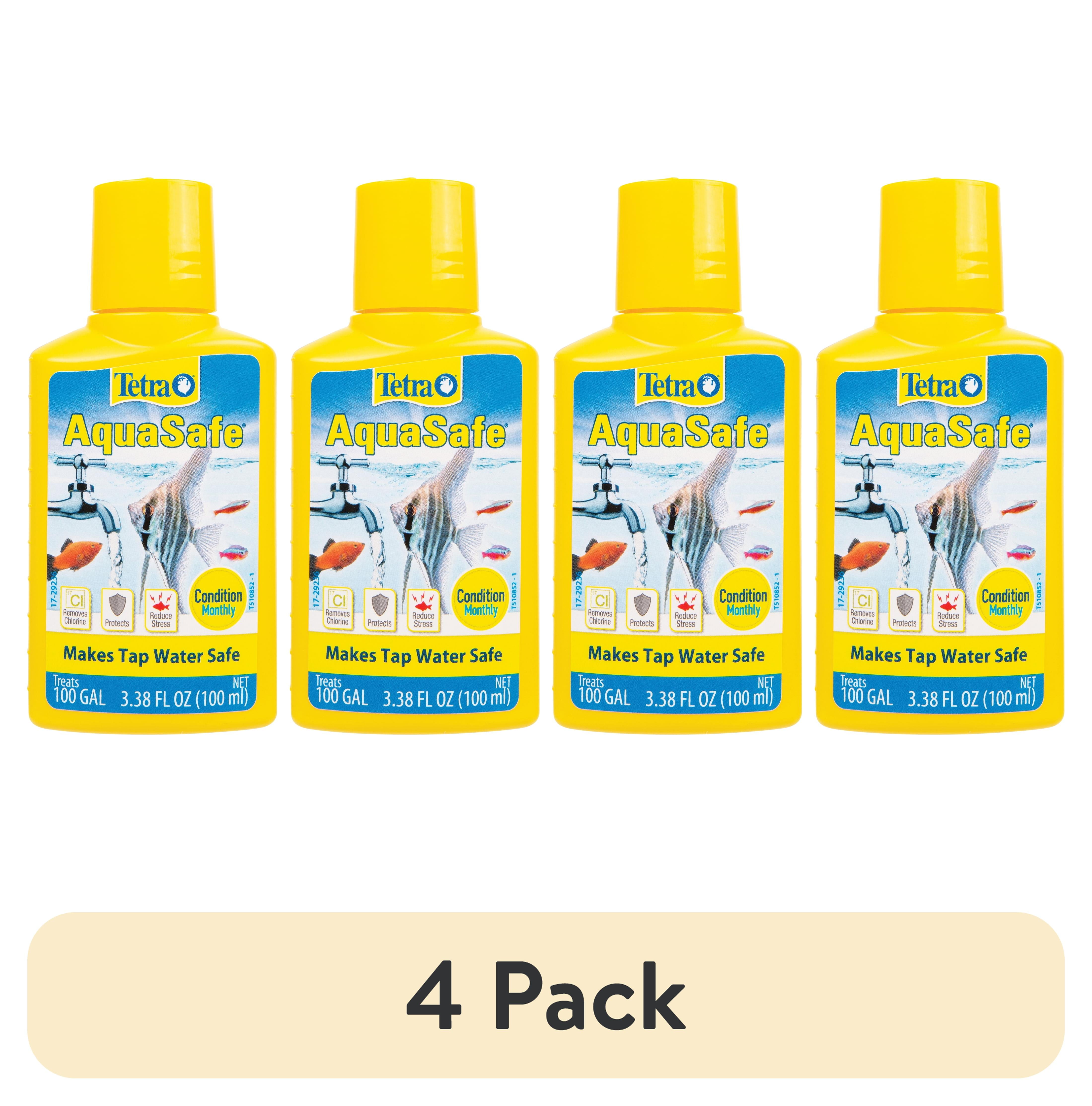 (4 pack) Tetra AquaSafe Aquarium Water Conditioner, Makes Tap Water ...