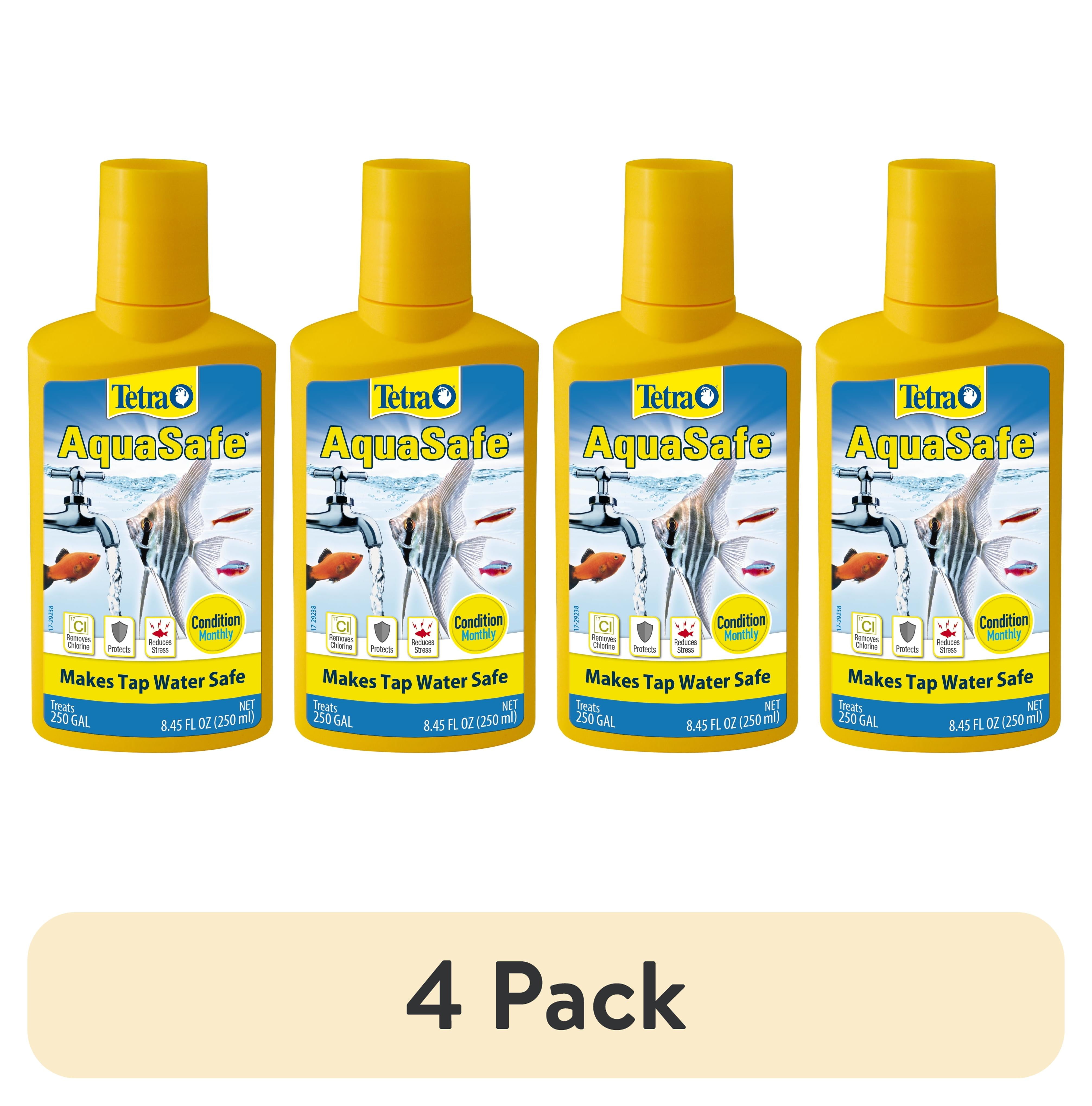 (4 pack) Tetra AquaSafe Fish Tank Aquarium Water Conditioner, 8.45 ...