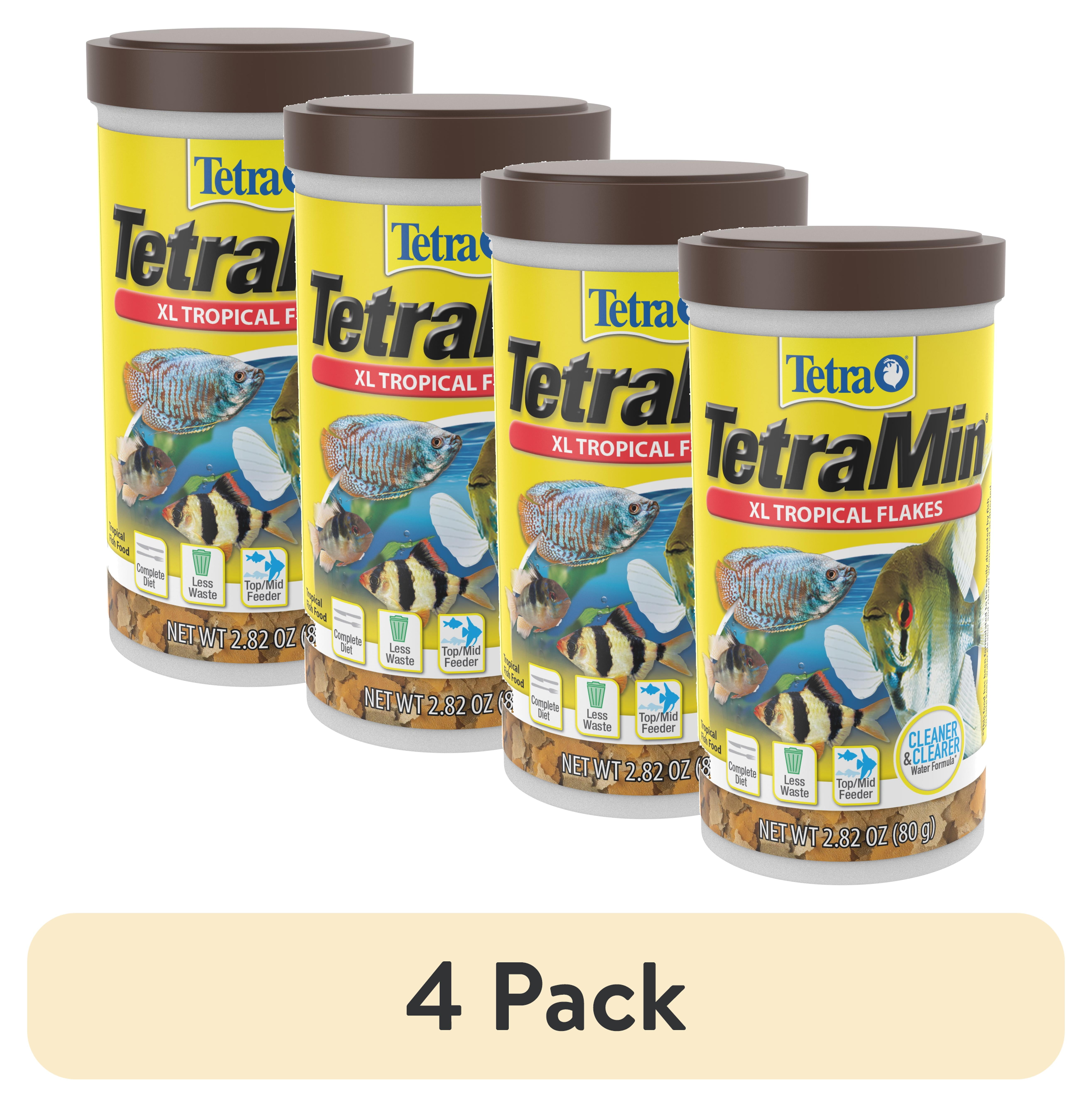 (4 pack) Tetra TetraMin XL Tropical Flakes, Nutritionally Balanced Fish ...