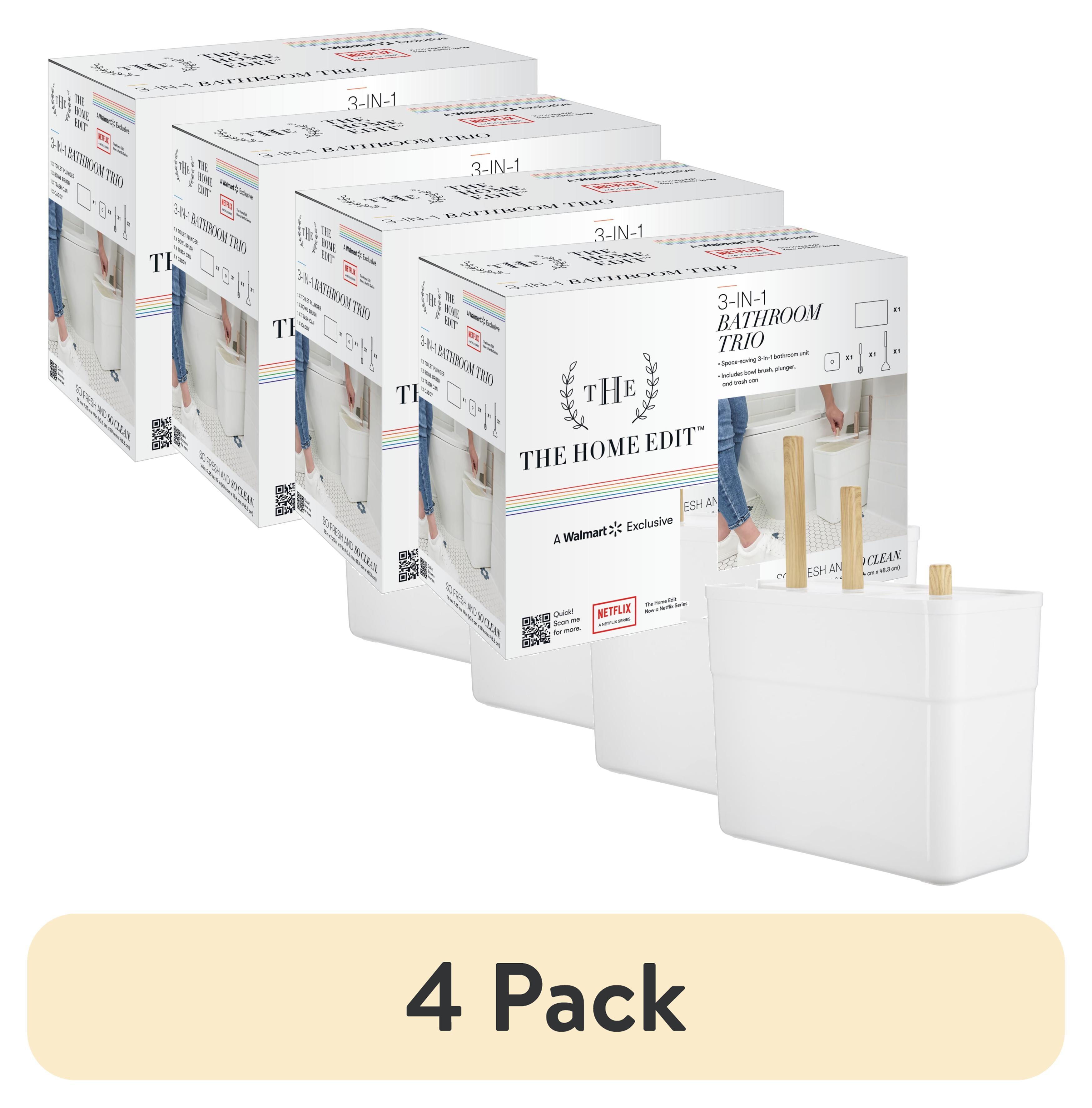 (4 pack) The Home Edit 3-in-1 Plunger/Bowl Brush/Trash Unit - Walmart.com