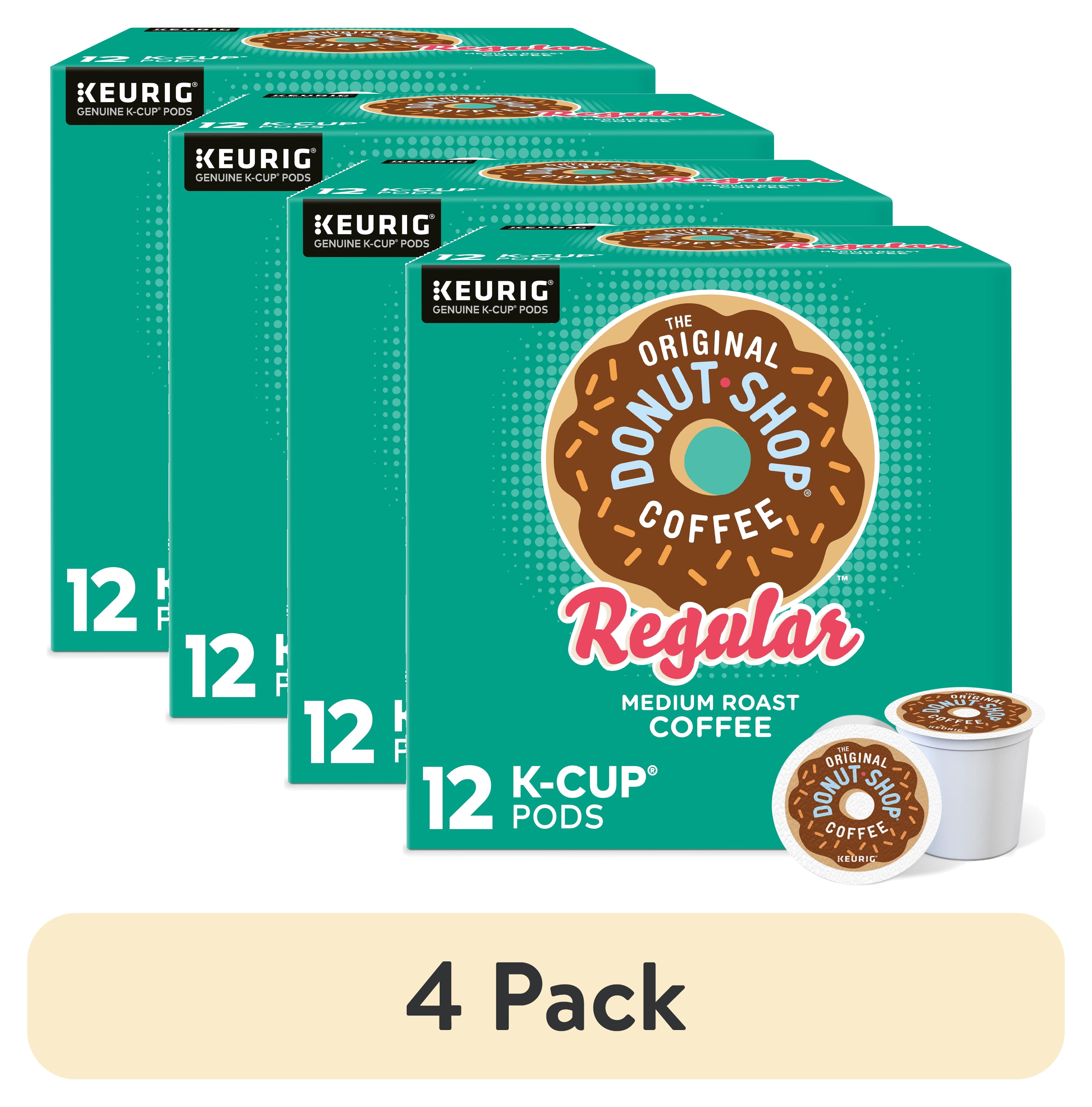 (4 pack) The Original Donut Shop, Regular Medium Roast K-Cup Coffee ...