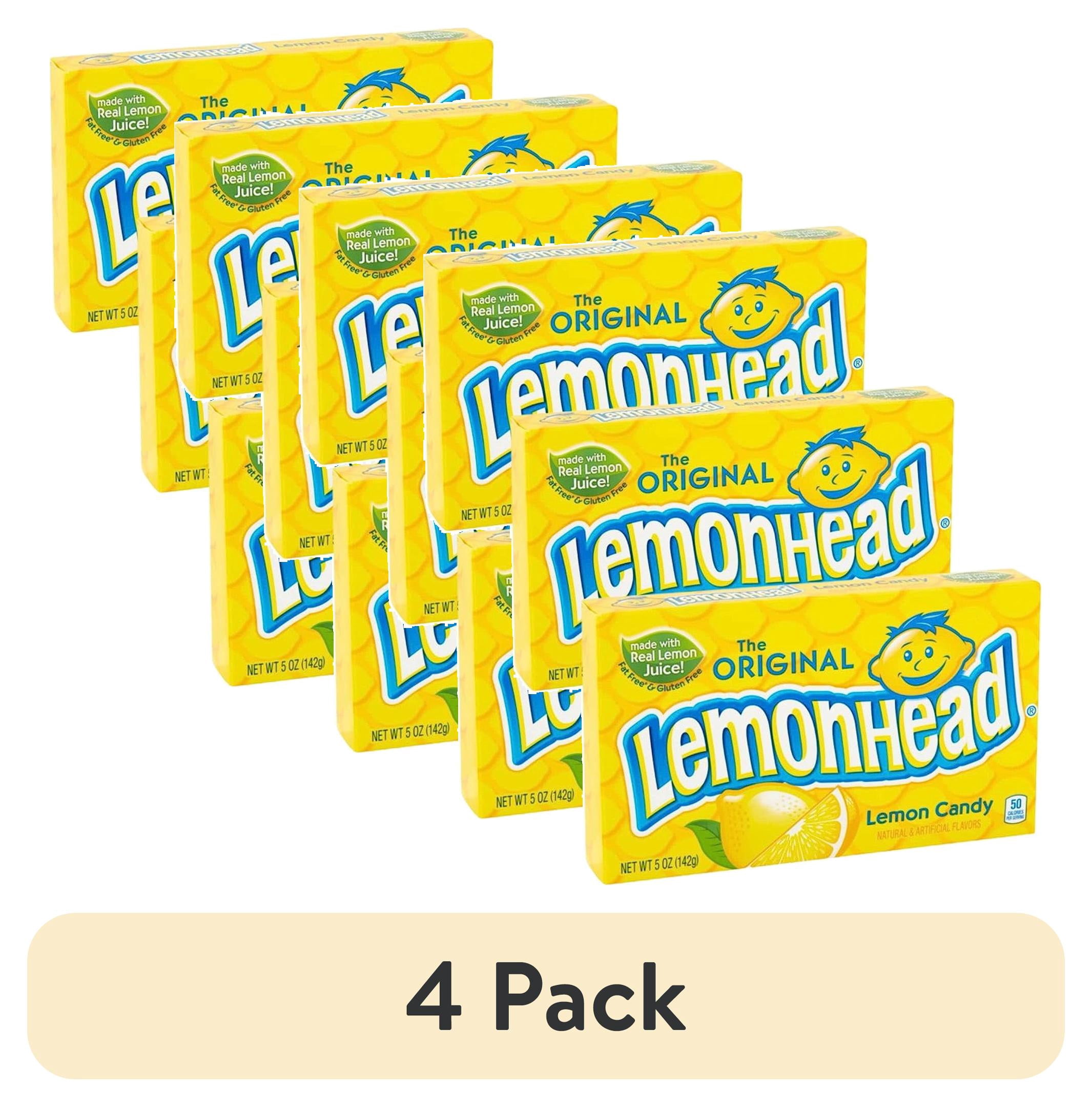 (4 pack) The Original Lemonhead Lemon Candy Theater Boxes, 5 oz (Pack ...