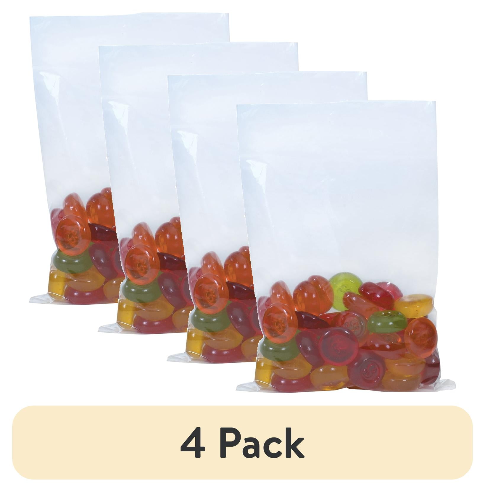 (4 pack) The Packaging Wholesalers Flat 1.5 Mil Poly Bags 3" x 4" Clear ...