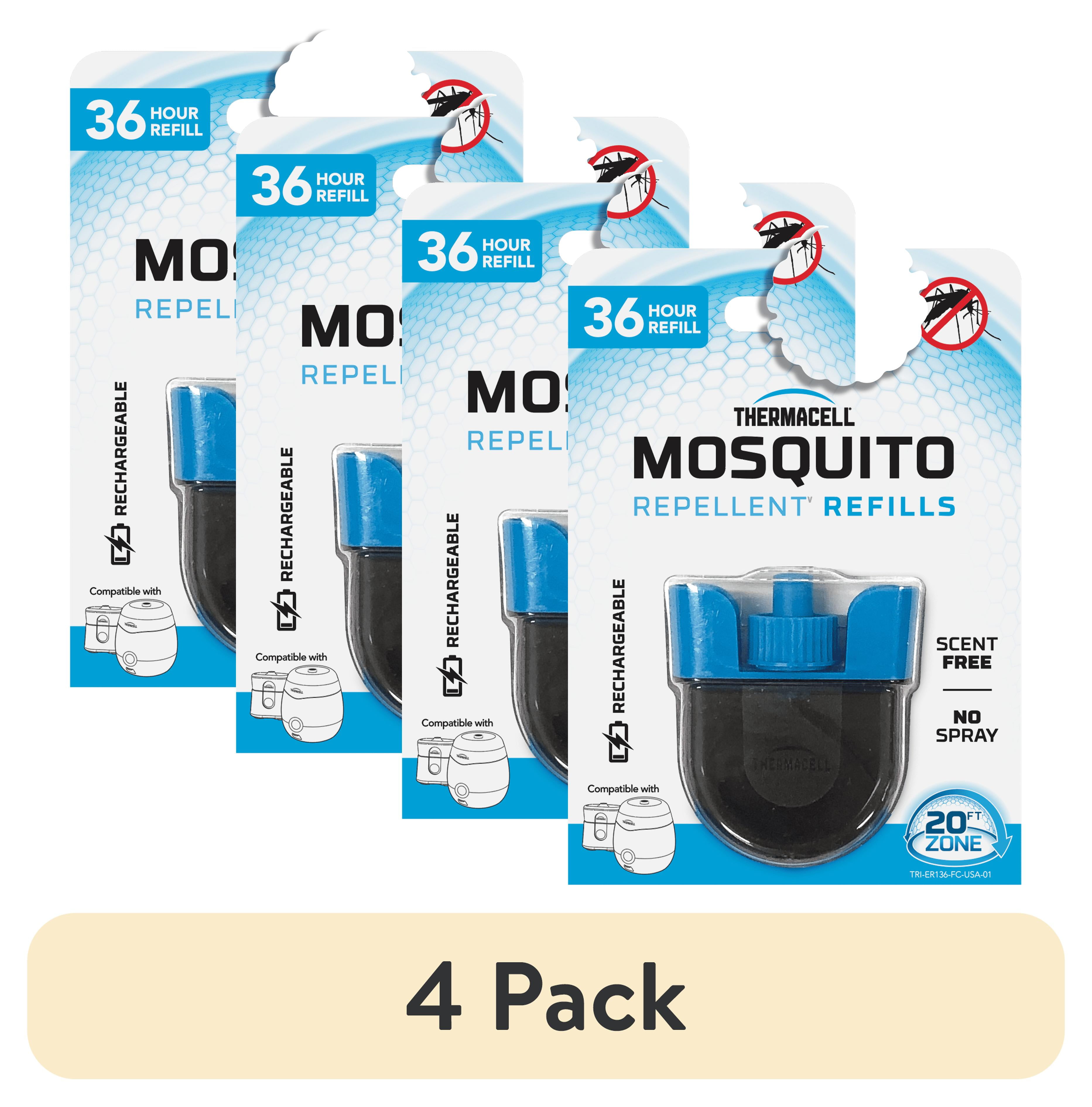 (4 pack) Thermacell Mosquito Repellent 36-Hour Rechargeable Refill ...
