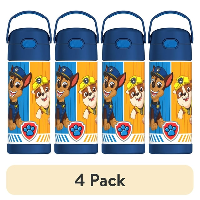 Thermos Funtainer Kids Vacuum Insulated Stainless Steel Water Bottle with Straw, 14 oz, Paw ...