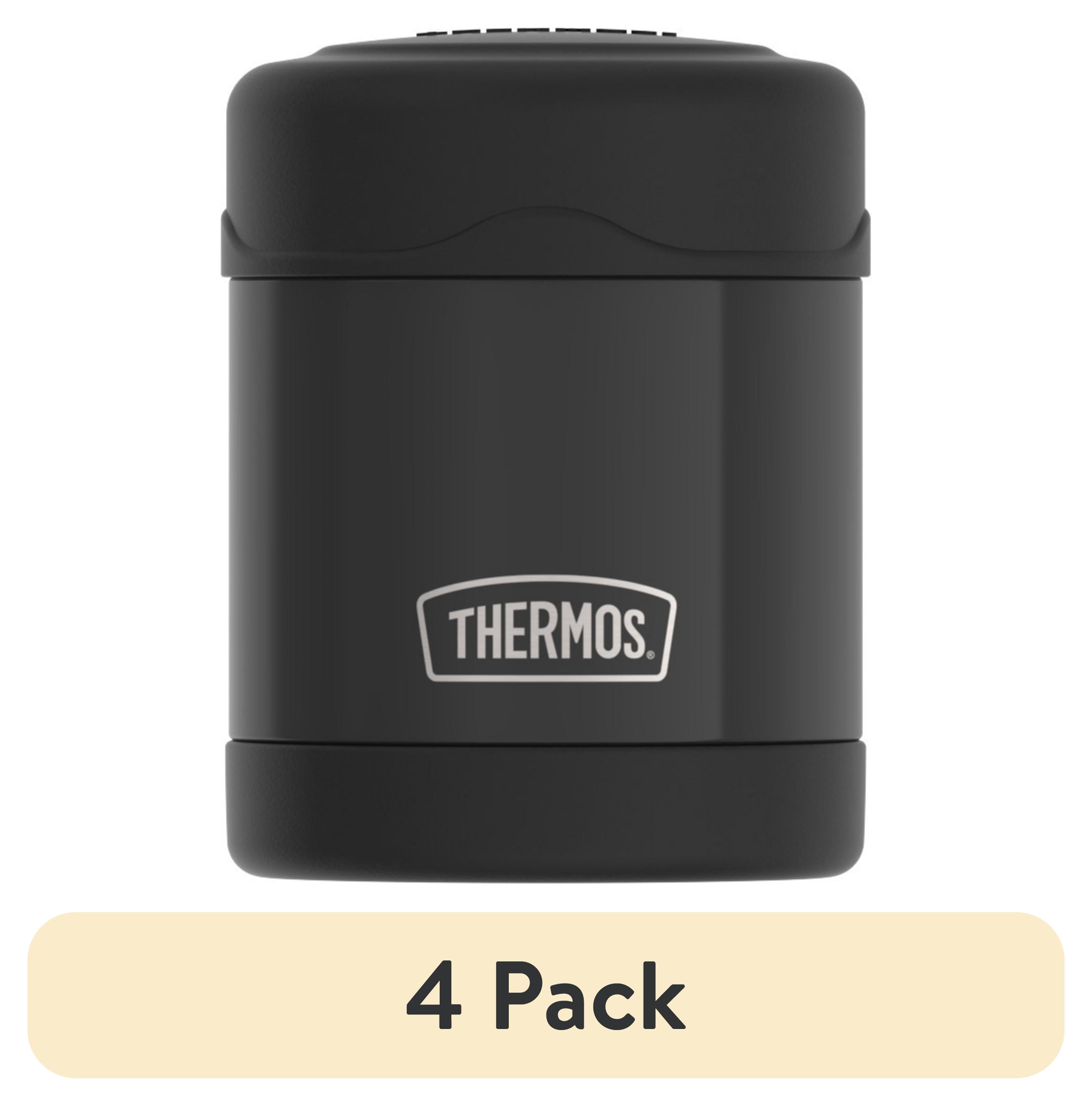 (4 pack) Thermos Vacuum Insulated Food Jar, Matte Black, 10oz - Walmart.com