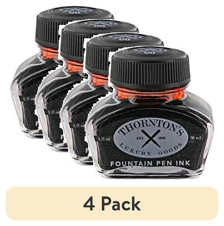 (4 pack) Thorntons Luxury Goods Premium Fountain Pen Ink Bottle 30ml ...