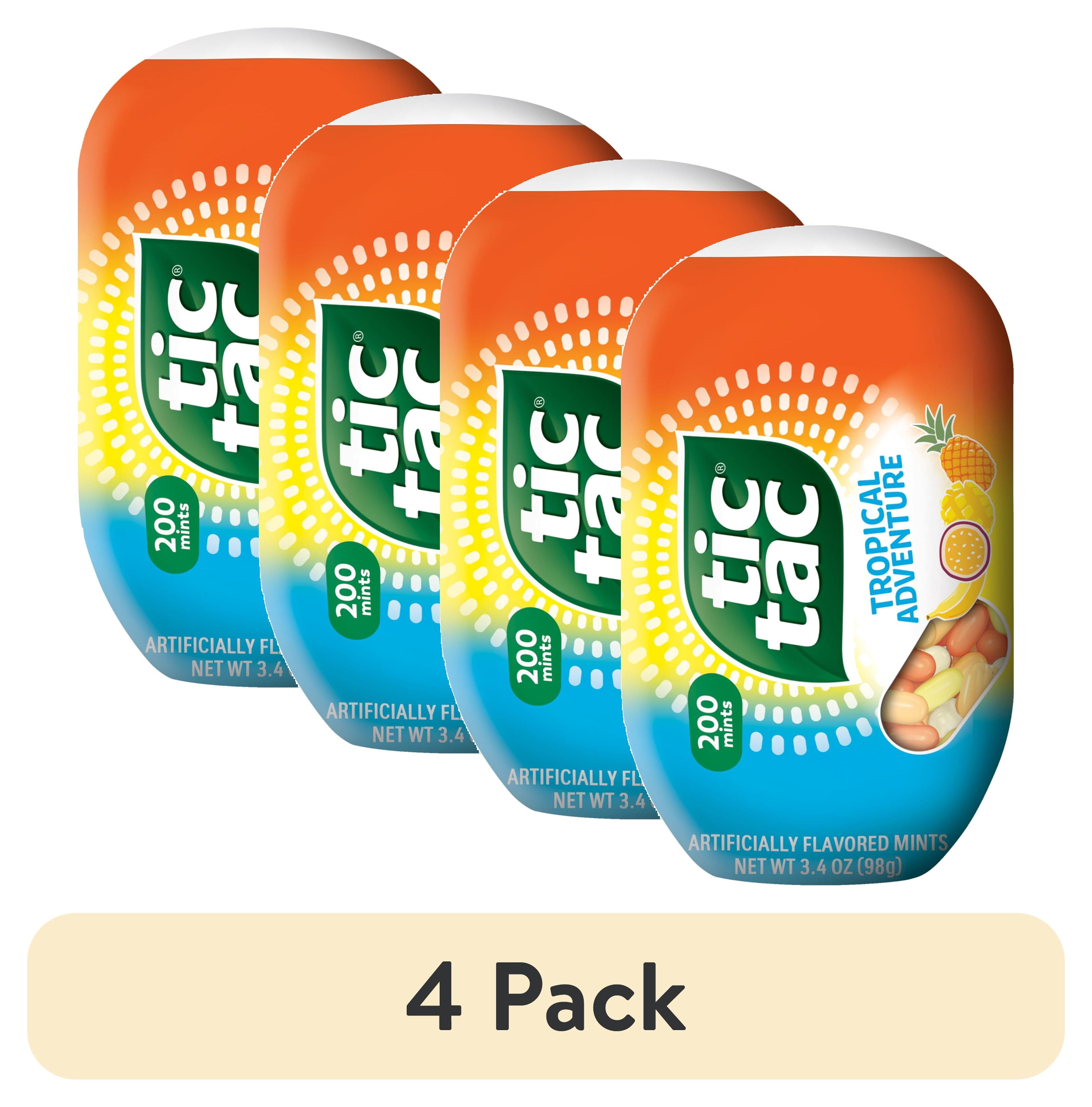 (4 pack) Tic Tac Tropical Adventure Mints, 3.4 oz Pack - Walmart.com