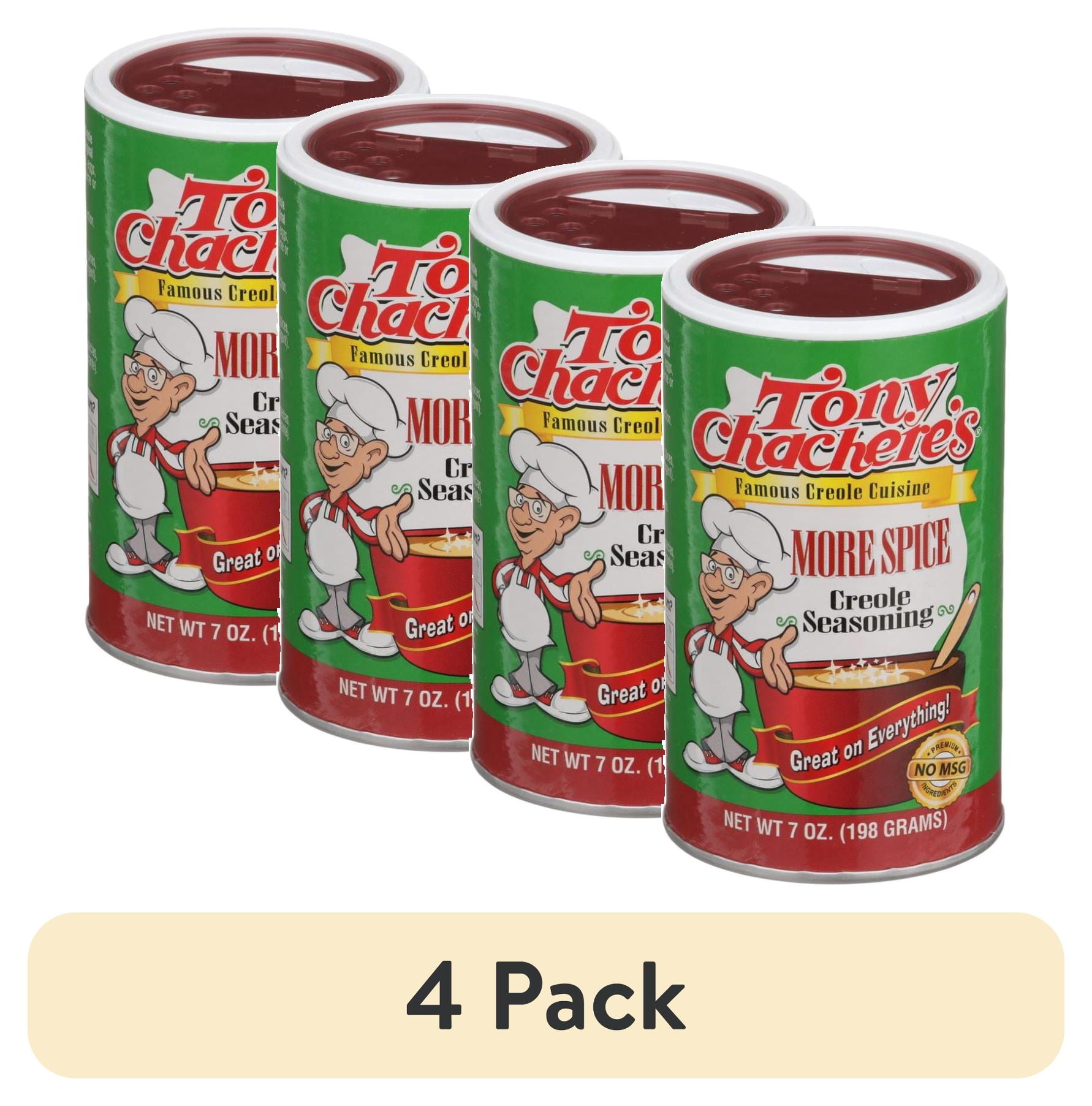 (4 pack) Tony Chachere’s, Seasoning, Cajun, More Spice, 7 oz - Walmart.com