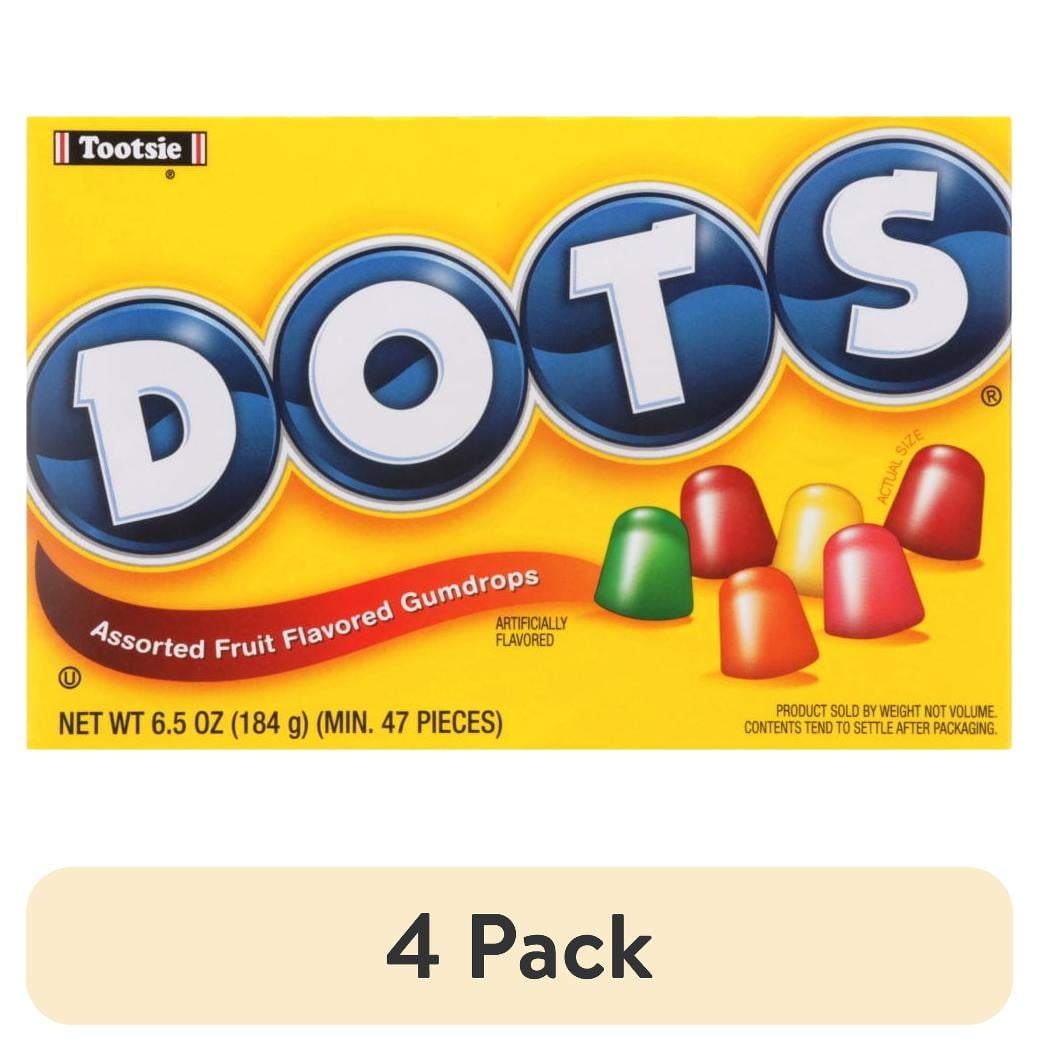 (4 pack) Tootsie Roll DOTS Assorted Fruit Flavored Gumdrops Candy ...
