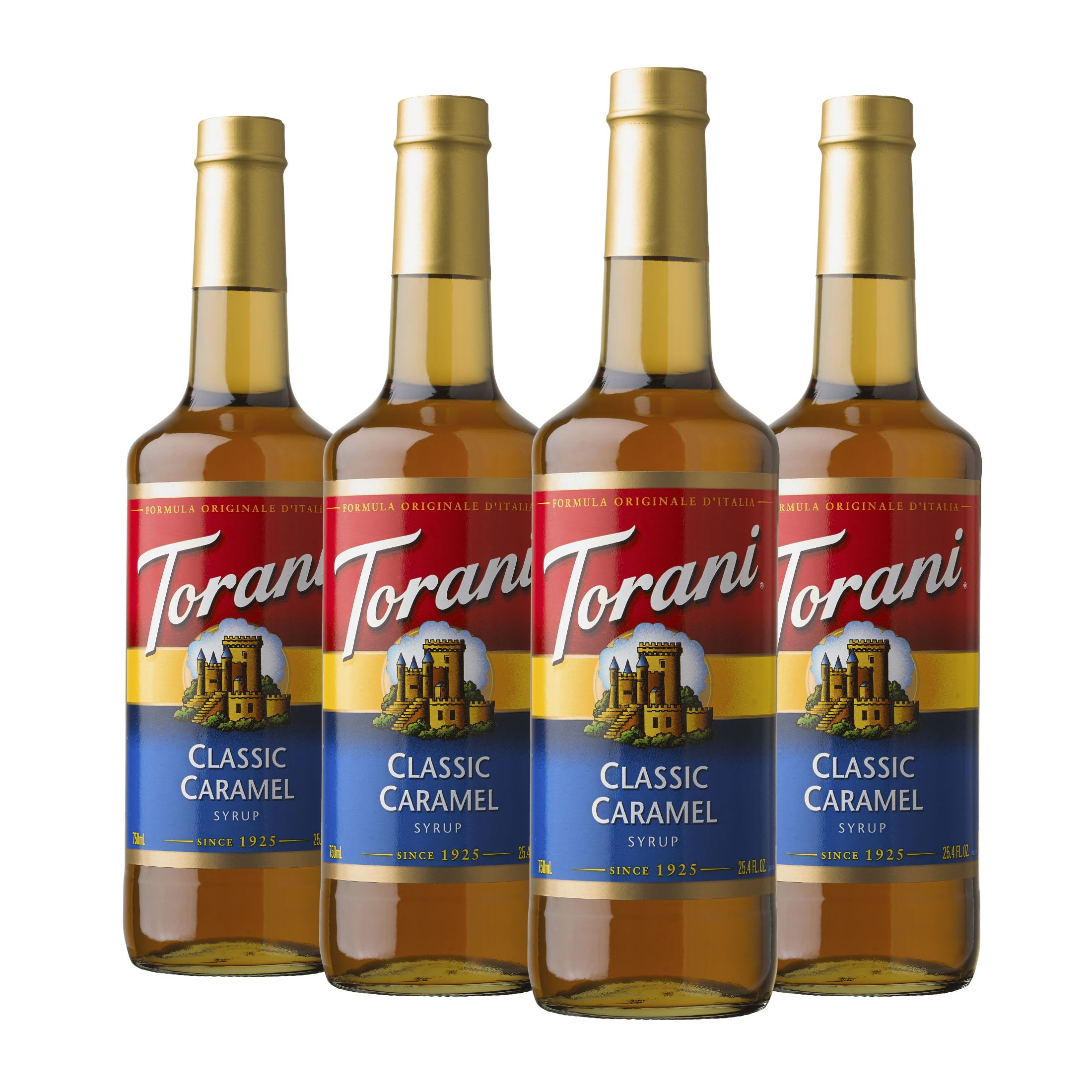 (4 pack) Torani Classic Caramel Flavoring Syrup 750 ml - Walmart.com
