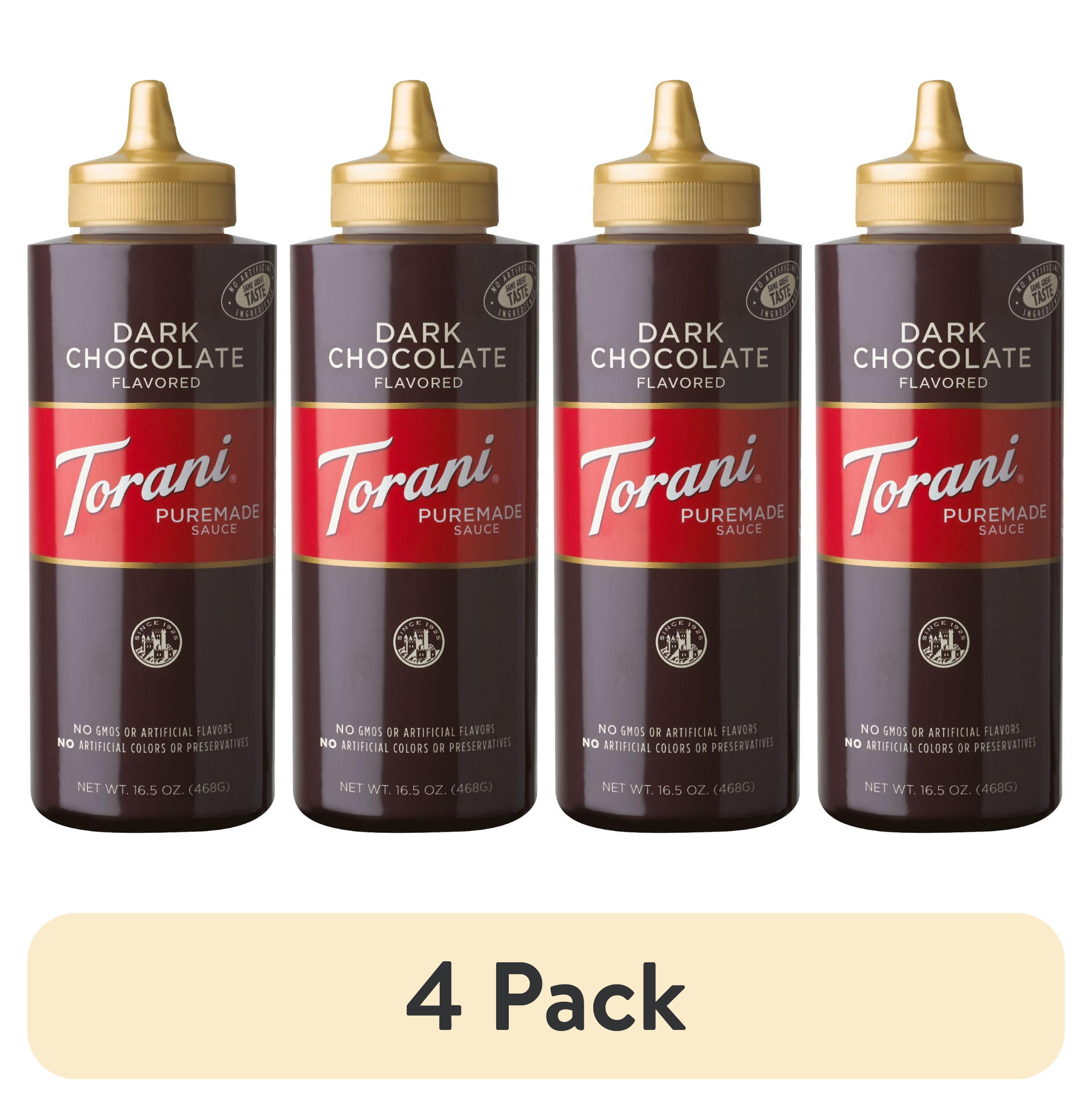 (4 pack) Torani Puremade Dark Chocolate Sauce 16.5 oz - Walmart.com