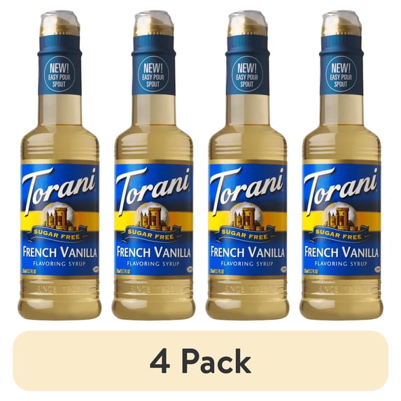 (4 pack) Torani Sugar Free French Vanilla Syrup, Zero Calorie ...