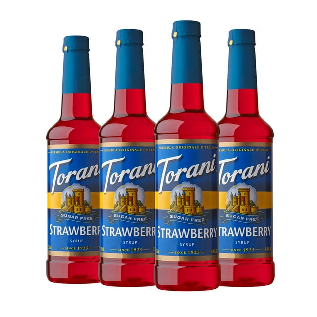 (4 pack) Torani Sugar Free Strawberry Syrup, 25.4 Fl Oz - Walmart.com