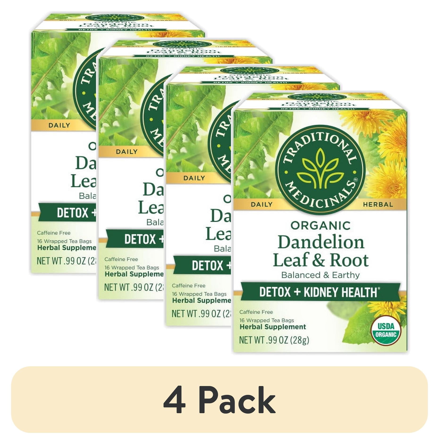 (4 pack) Traditional Medicinals Organic Dandelion Leaf & Root Herbal ...