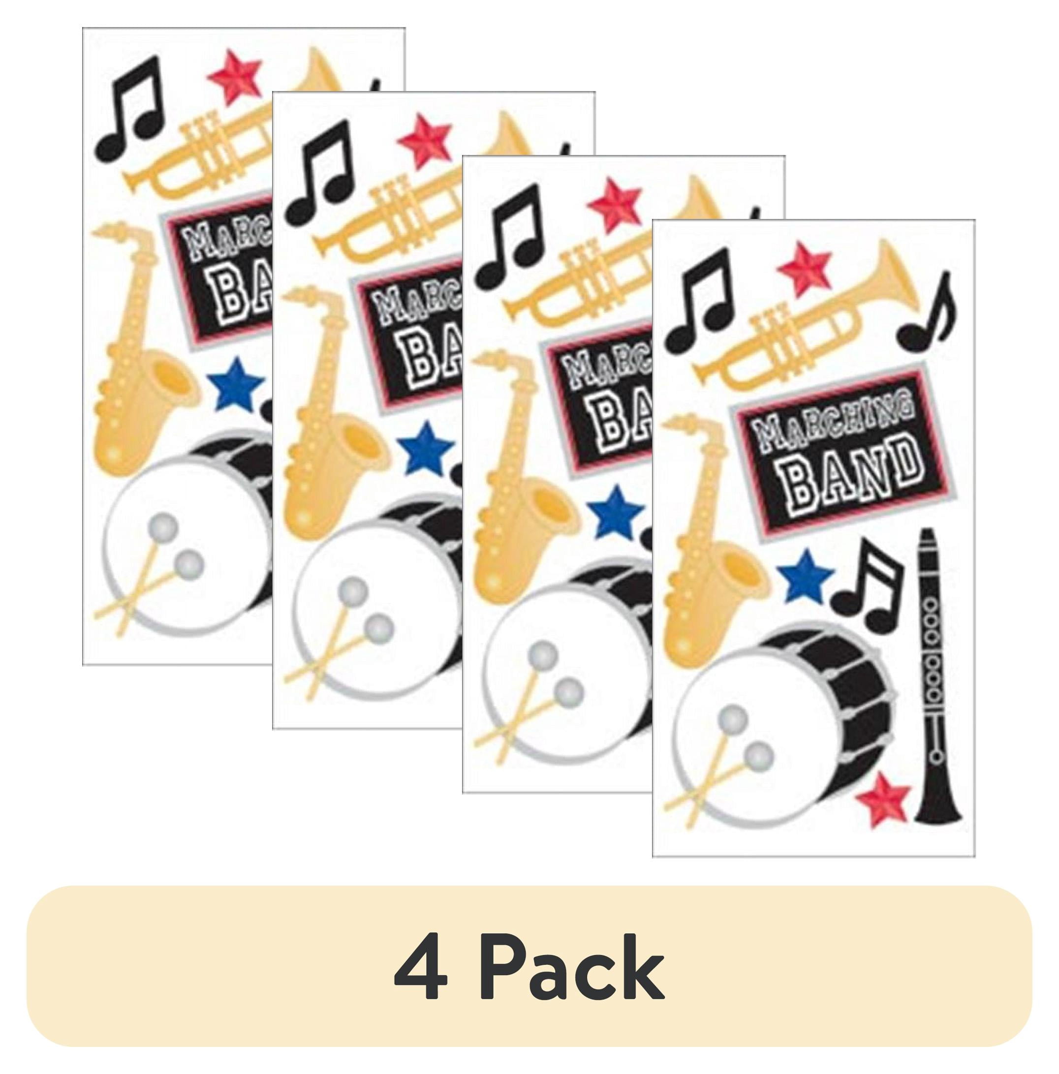 (4 pack) Trends International Marching Band Essentials Stickers ...