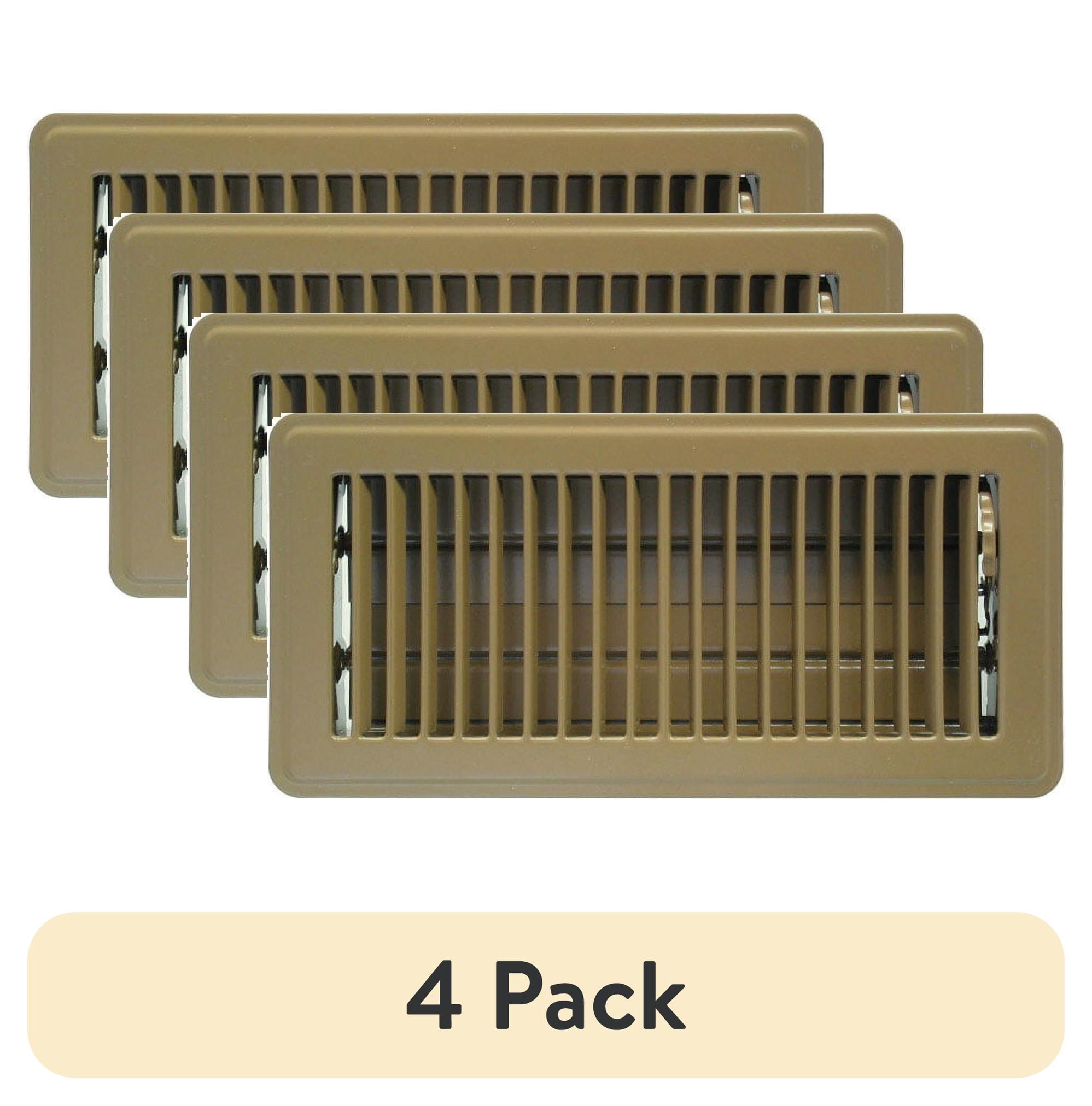 (4 pack) Tru Aire 4 in. H X 10 in. W 2-Way Powder Coat Brown Steel ...