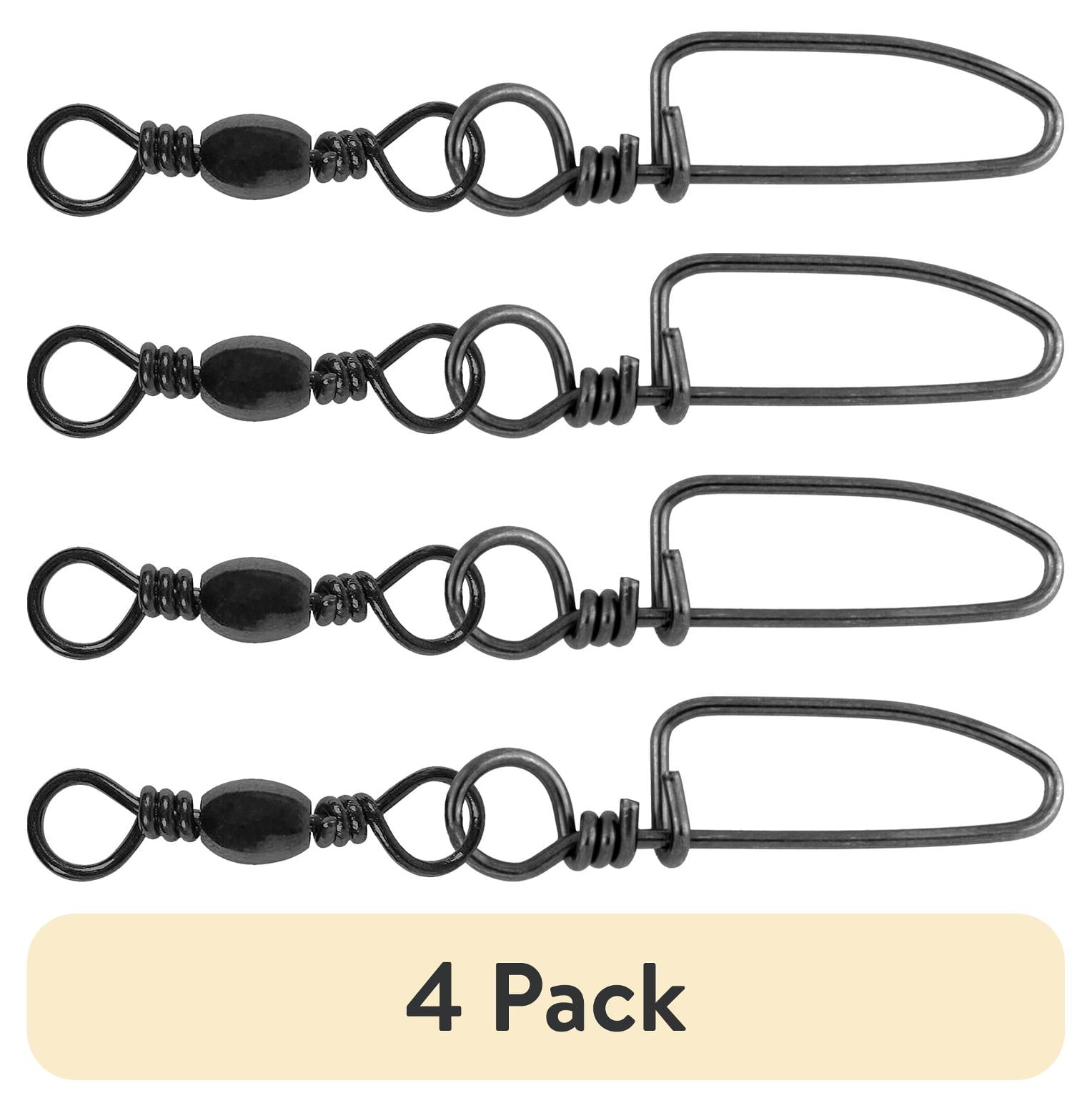 (4 pack) Tsunami Black Barrel Swivel with Coastlock Snap Size #7 ...