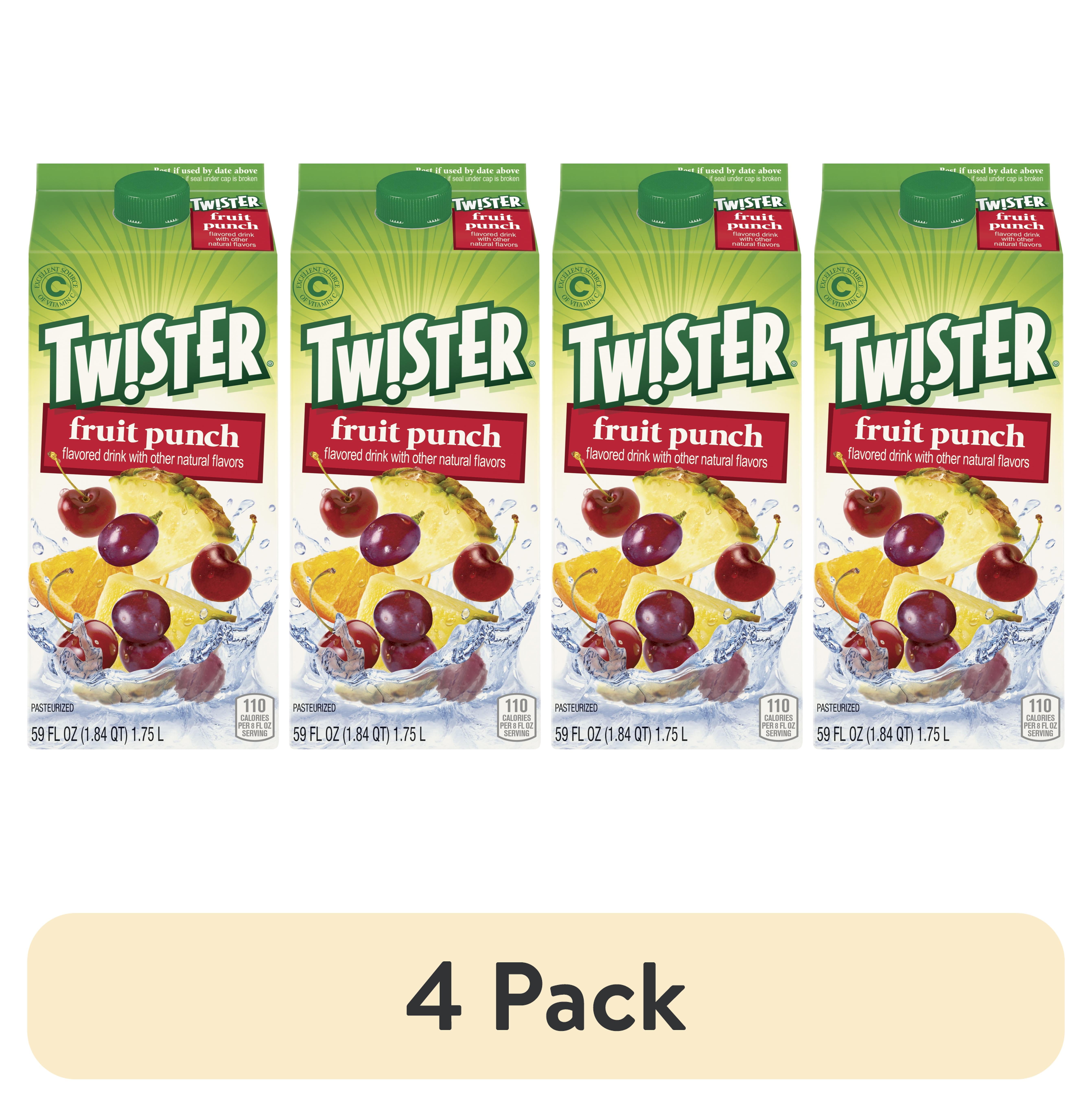 (4 pack) Tropicana Twister Fruit Punch Flavored Juice Drink, Pulp-Free ...
