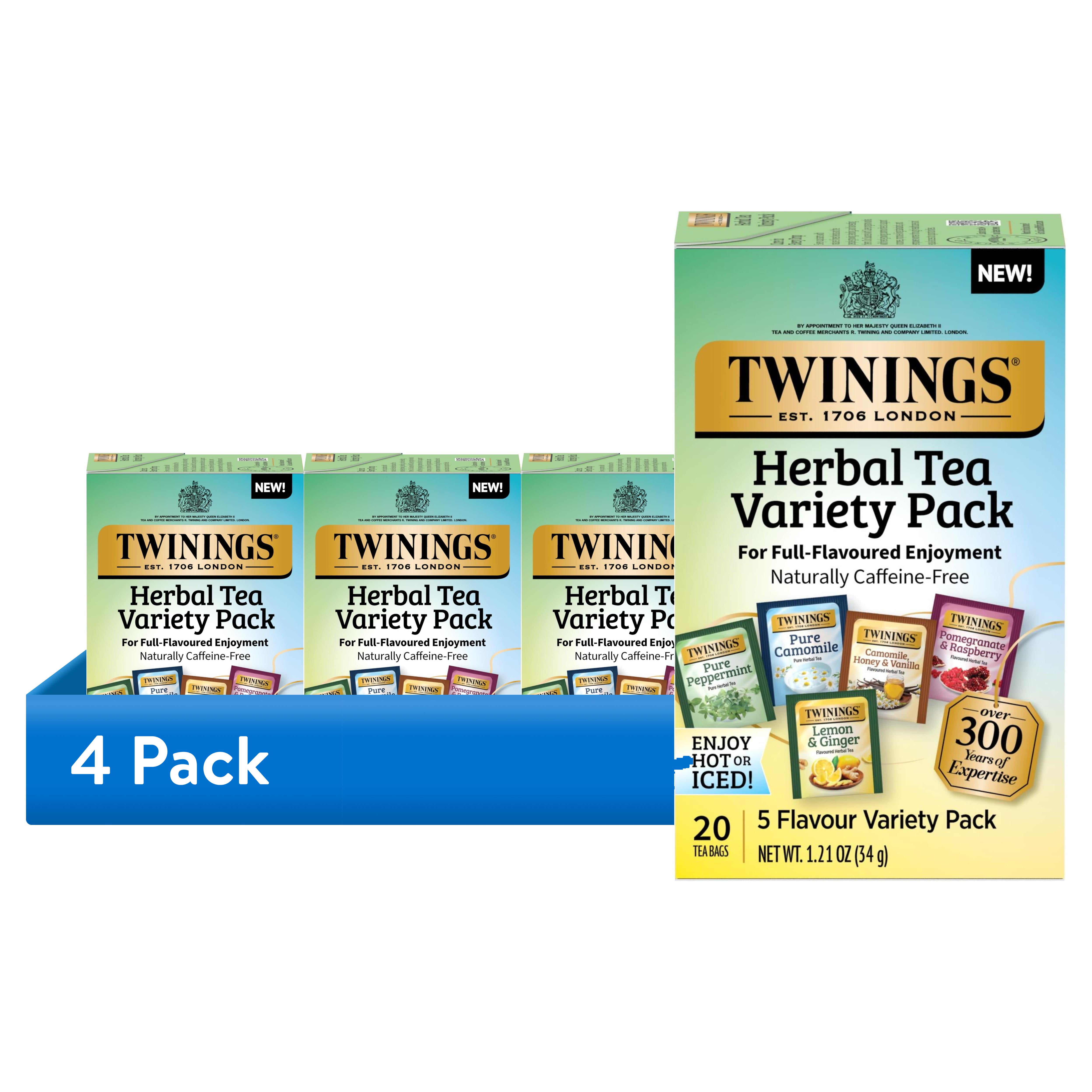 (4 pack) Twinings Herbal Tea Variety Pack 20 Ct - Walmart.com