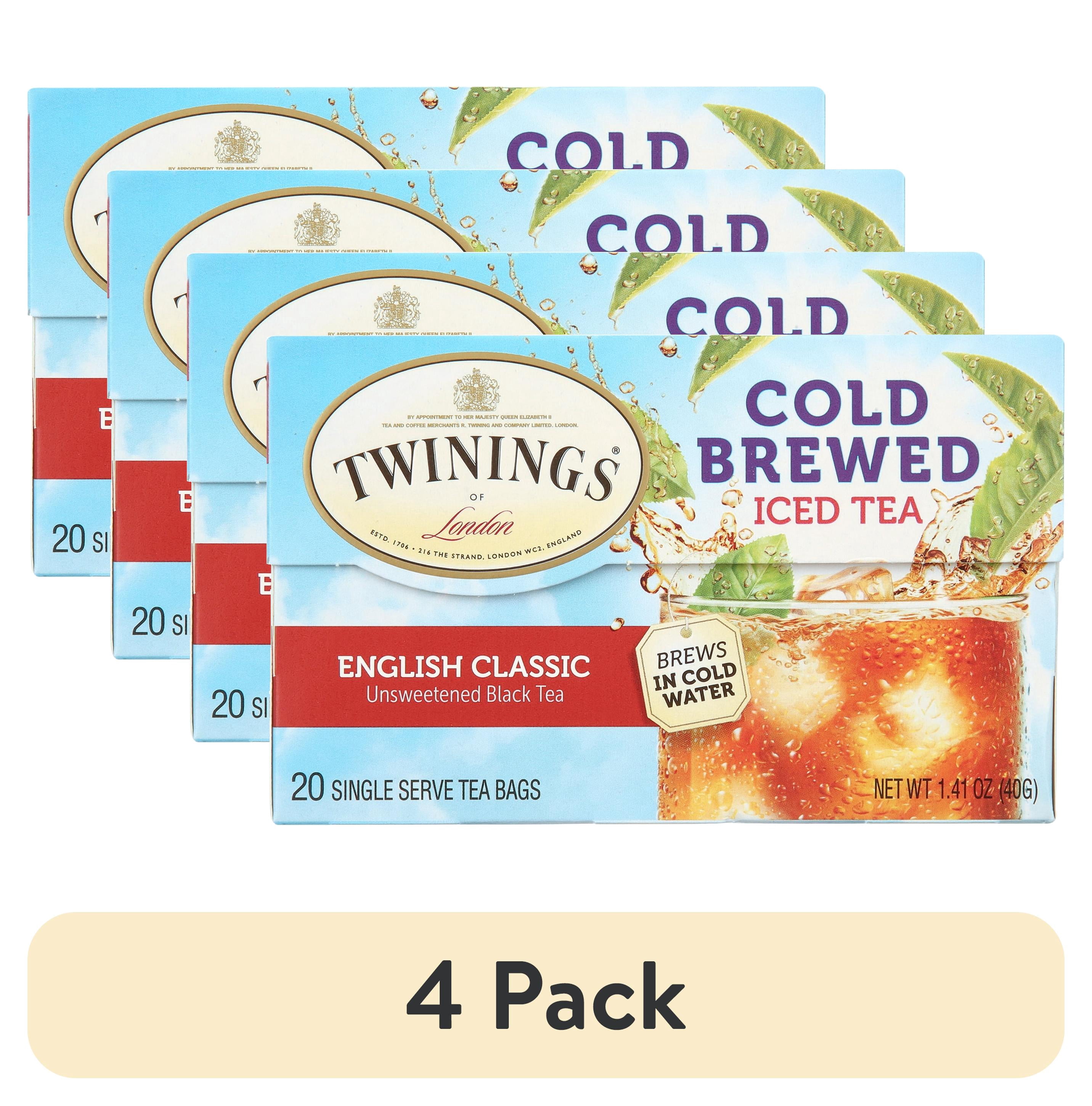 (4 pack) Twinings of London English Classic Cold Brewed Tea, 20 Ct ...