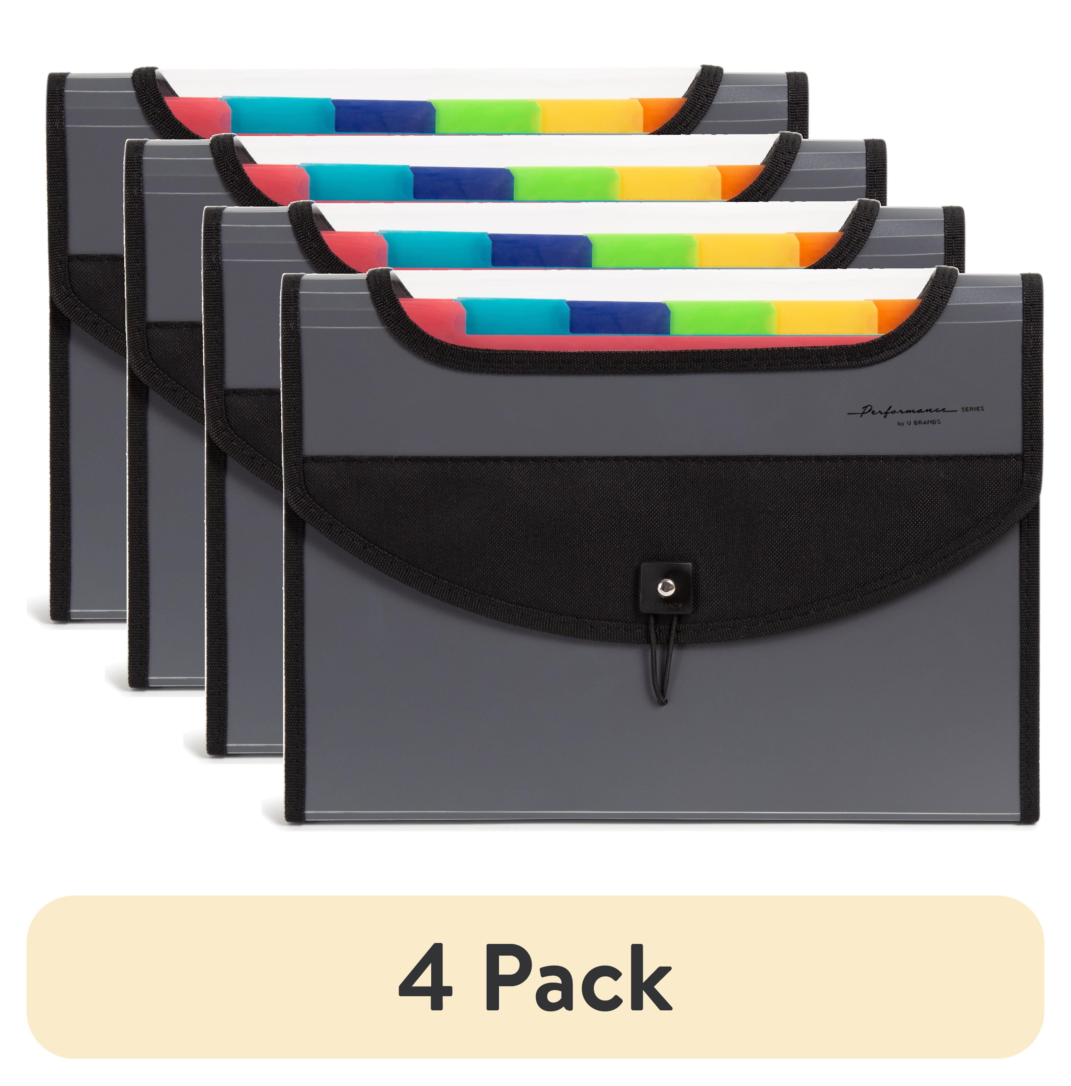 (4 pack) U Brands 13 Expandable Pocket File Folder, Gray, 1 Count ...