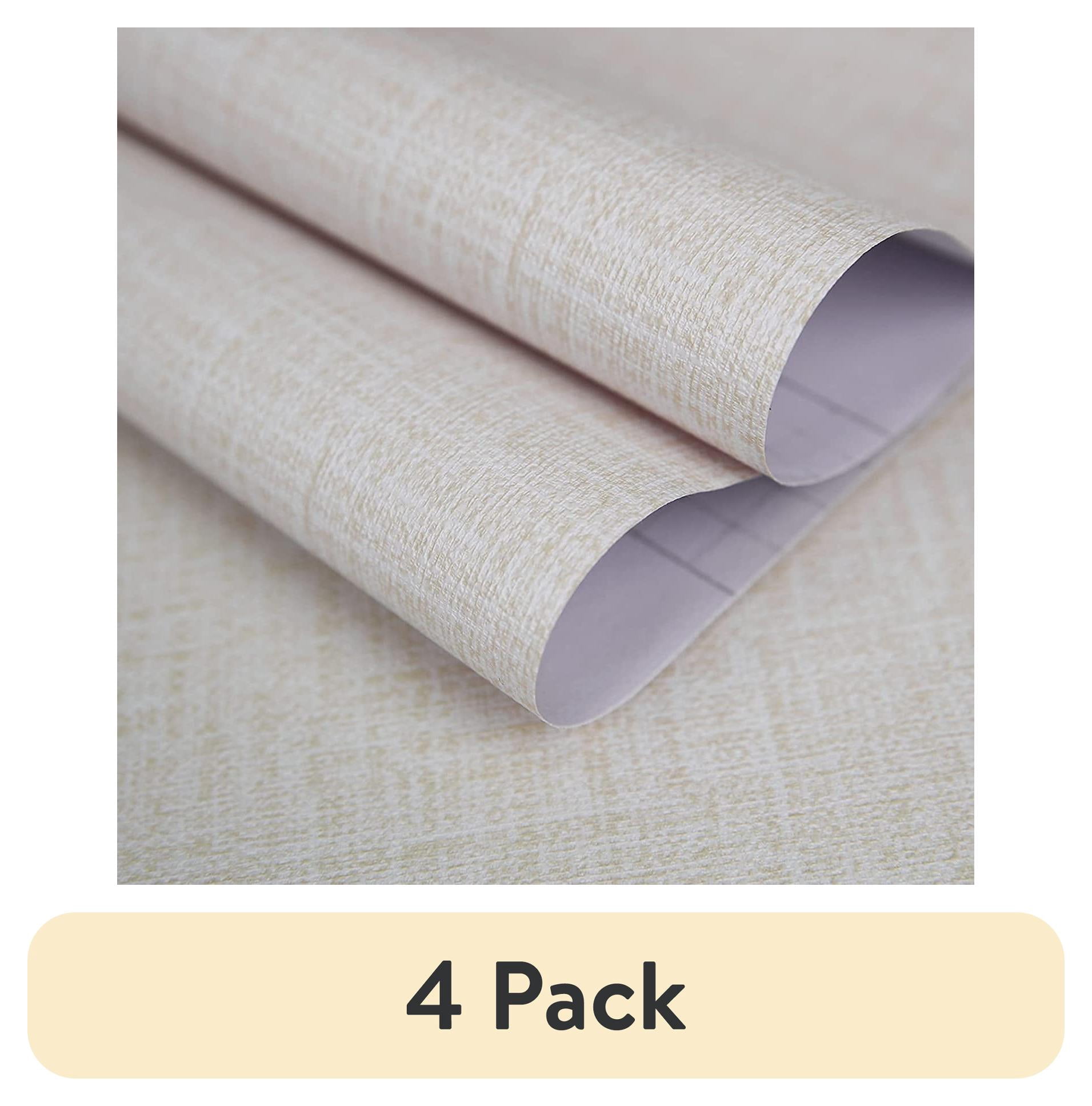 (4 pack) UMIGGEE Creame Grasscloth Peel and Stick Wallpaper 15.7-in x ...
