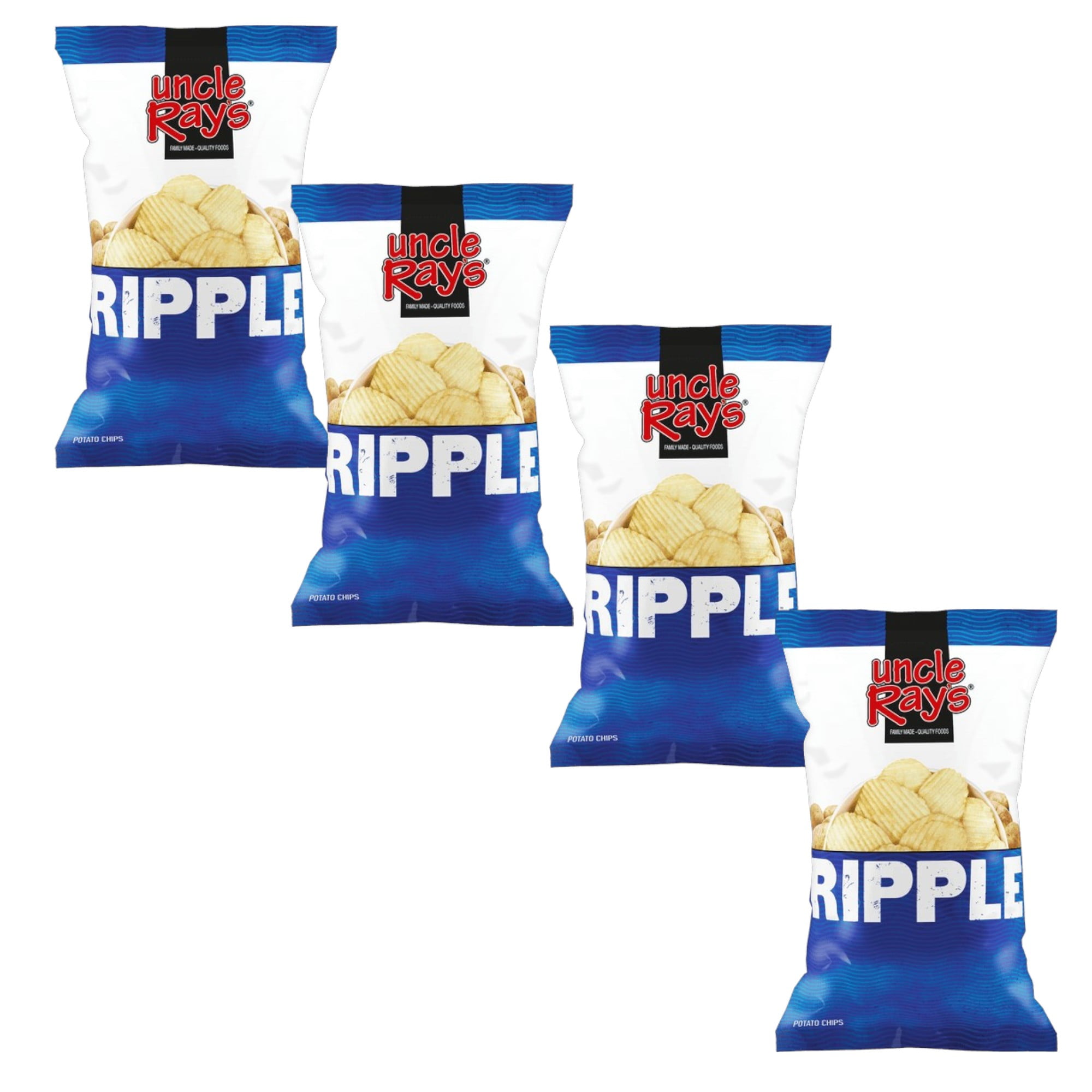 (4 pack) Uncle Rays Ripple Potato Chips, 4.5 oz - Walmart.com