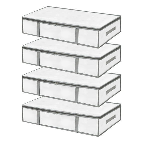 4-pack Under Bed Storage Boxes, Plastic Storage Boxes, Closet ...