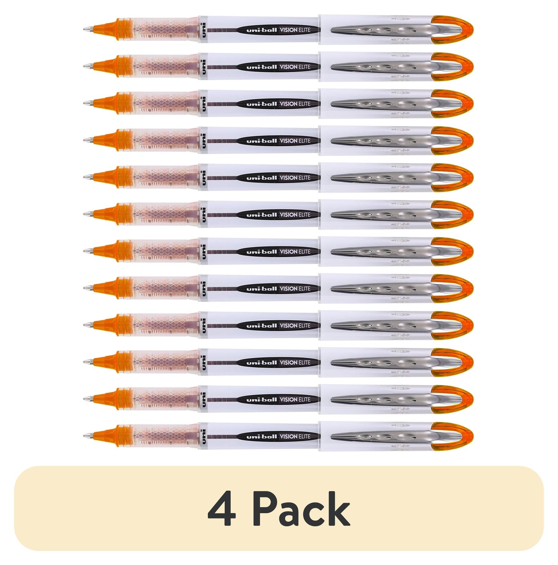 (4 pack) Uni-Ball Vision Elite Stick Rollerball Pen, 0.8mm, Bold Point ...