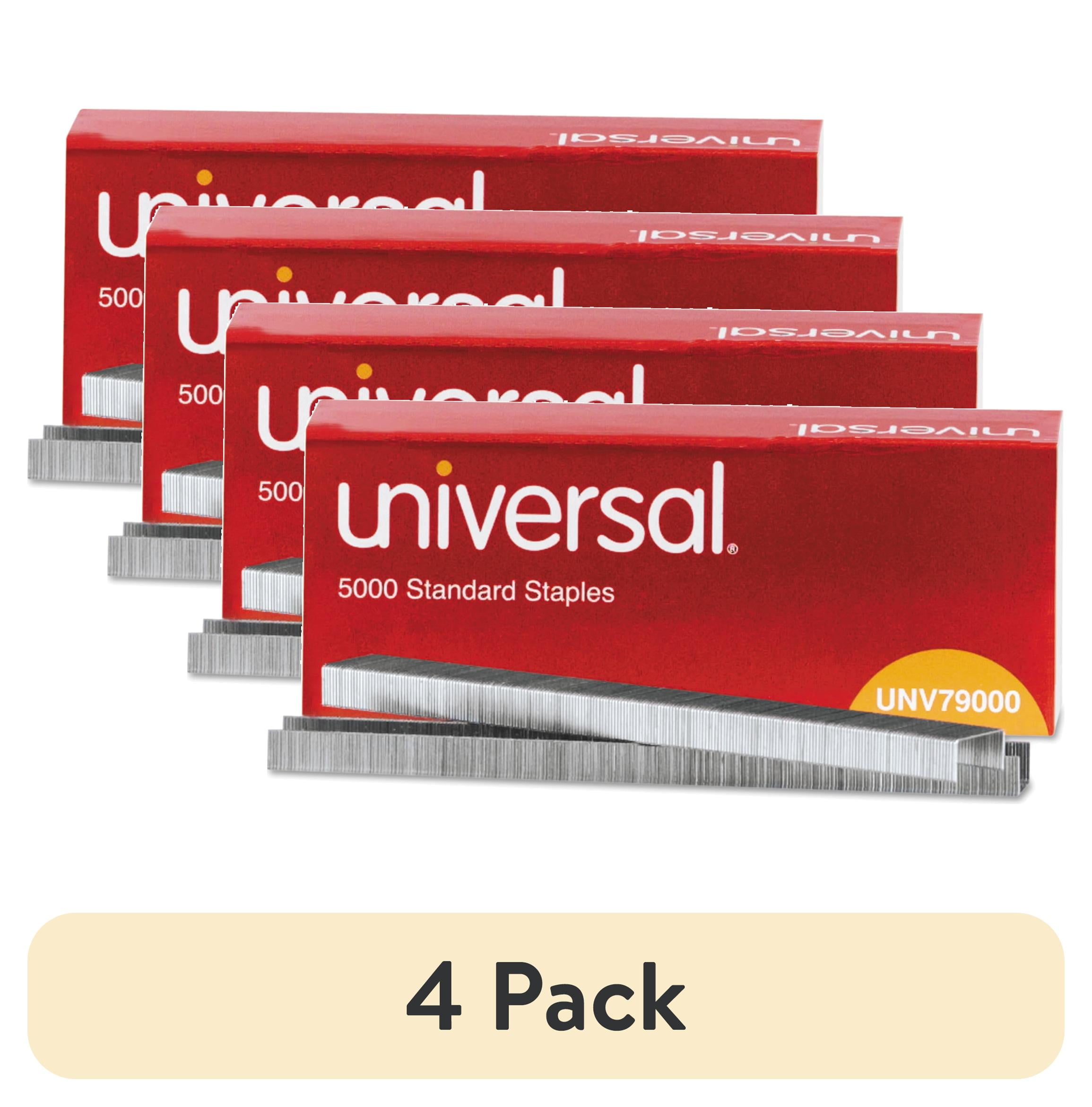 (4 pack) Universal Standard Chisel Point 210 Strip Count Staples, 5,000 ...