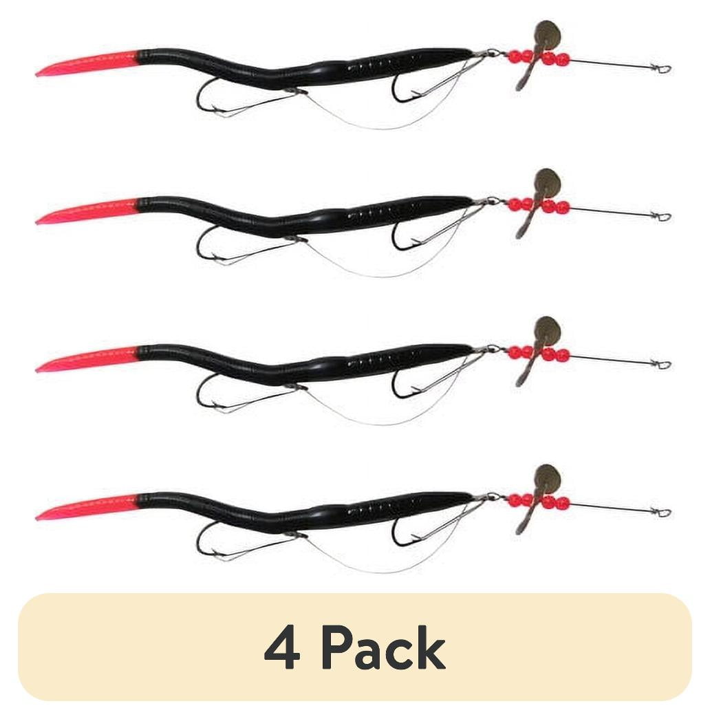 (4 pack) V.I.P. 6" Pre-Rigged Weedless Scoundrel Worm Fishing Lure ...