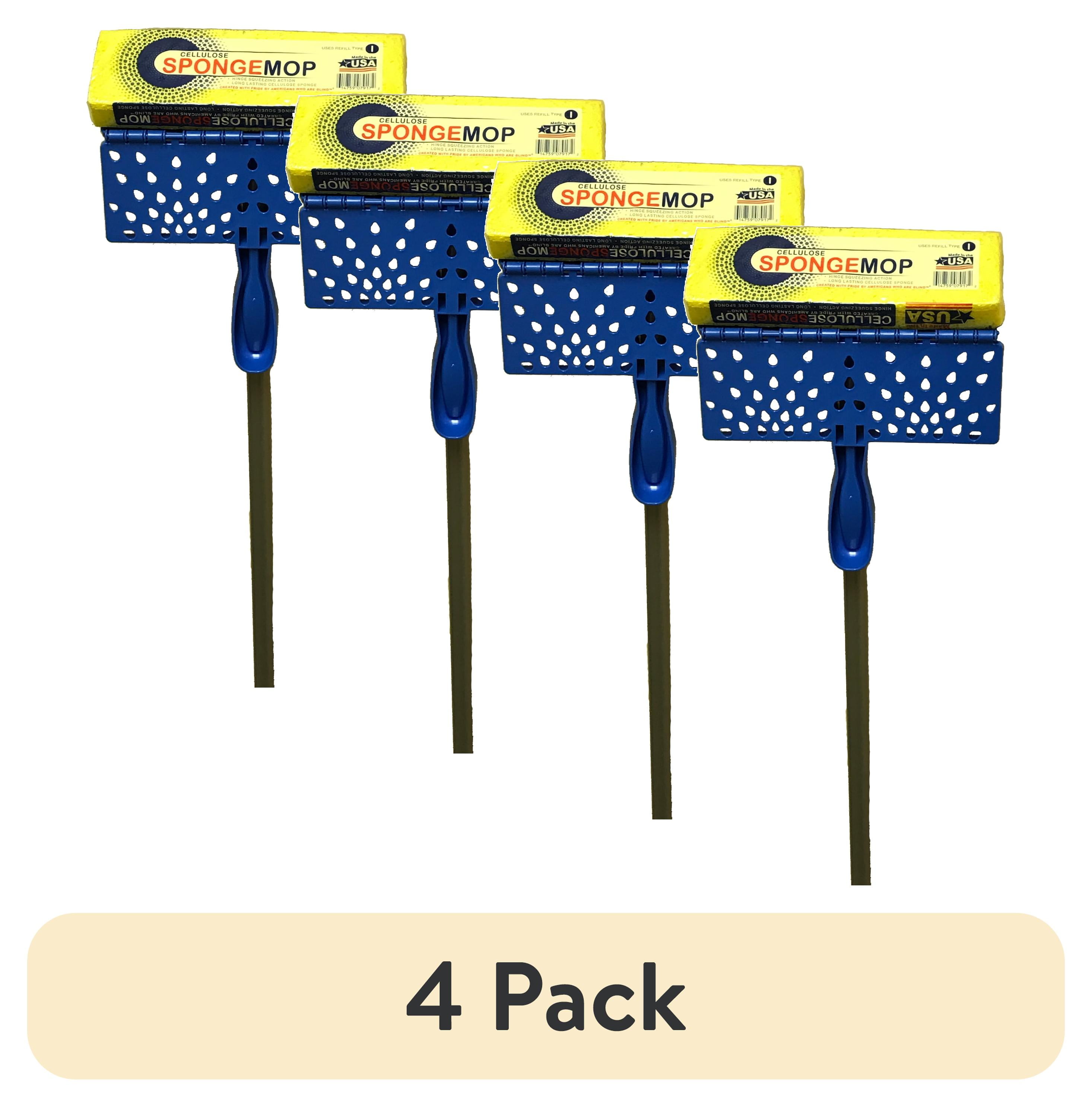 (4 pack) V.I.P. Squeeze Cellulose Sponge Mop - Walmart.com