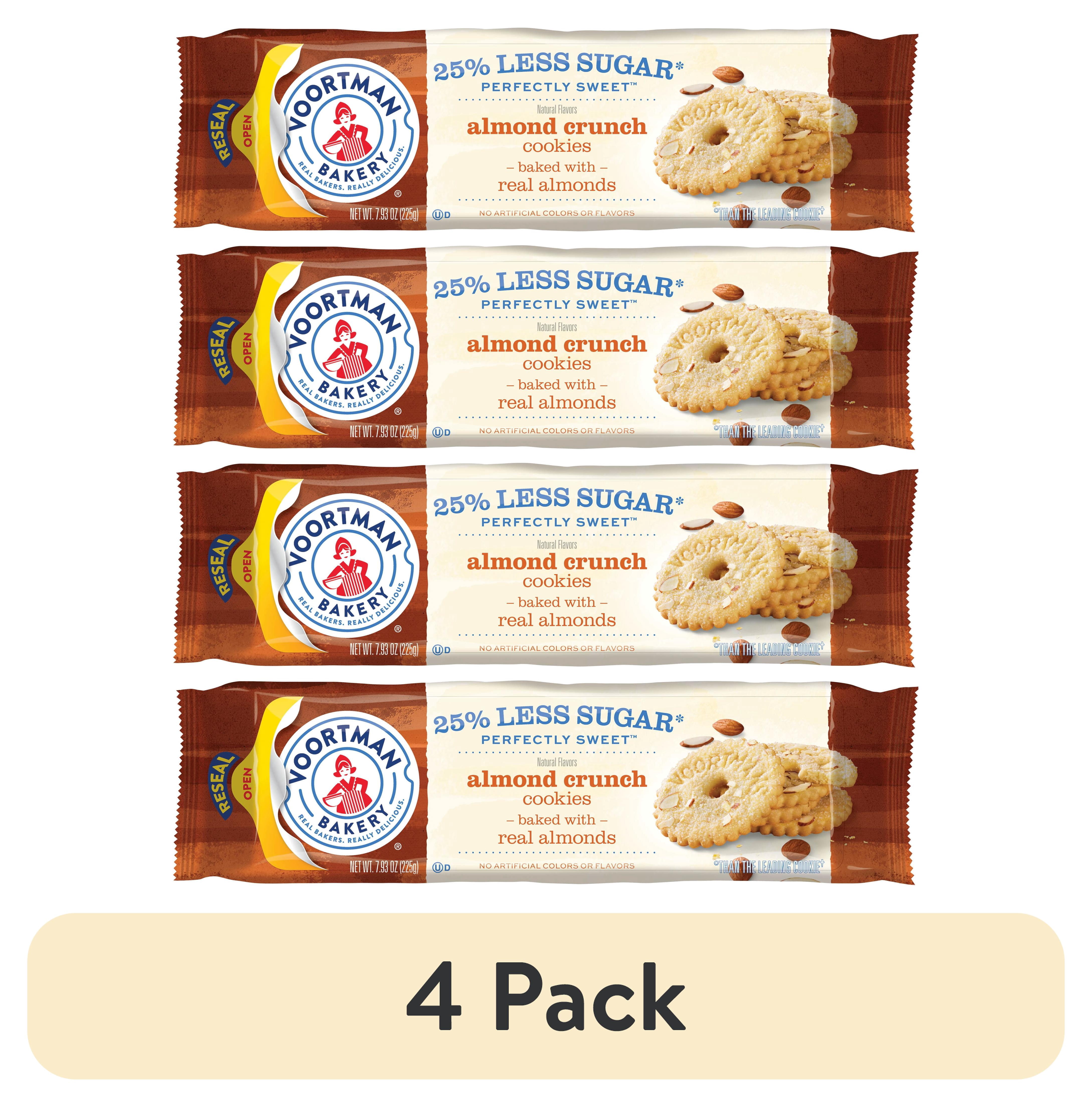 (4 pack) VOORTMAN Bakery Perfectly Sweet Almond Crunch Cookies, 7.93 OZ ...