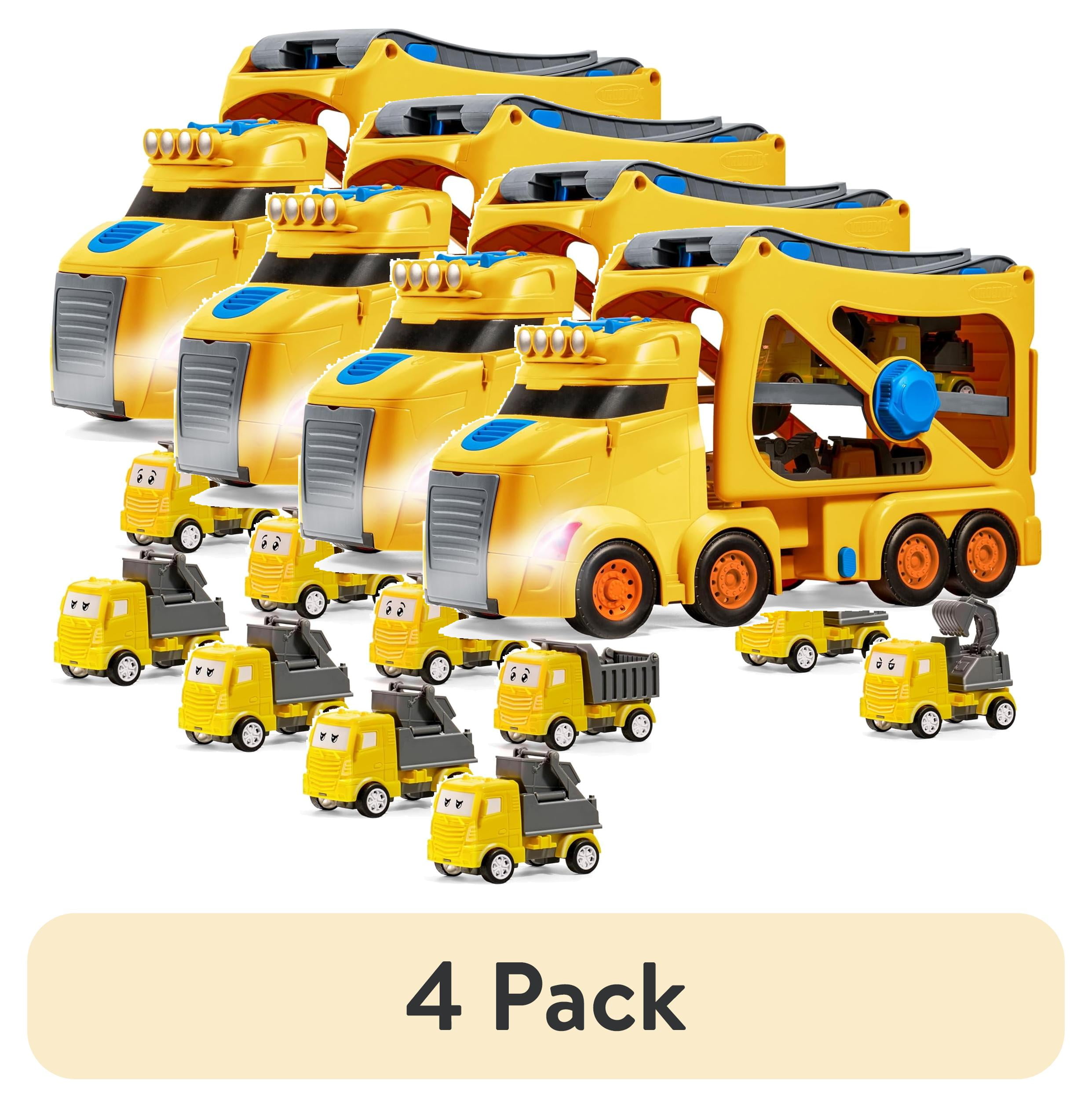 (4 pack) VROOMIX by JOYIN 3-Layer Extra Large Construction Truck Toys ...
