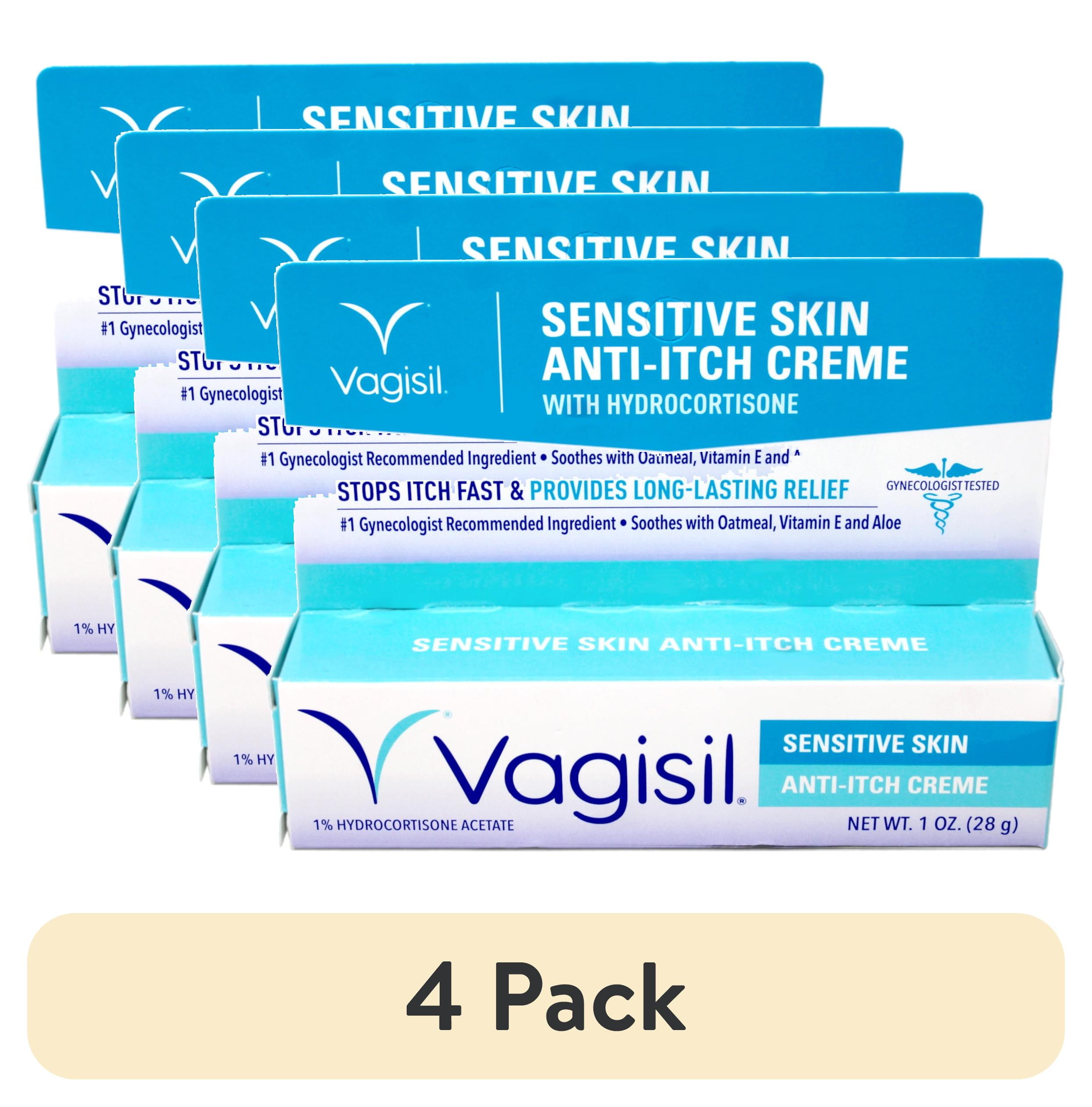 (4 pack) Vagisil Sensitive Skin Anti-Itch Cream for Women, with ...