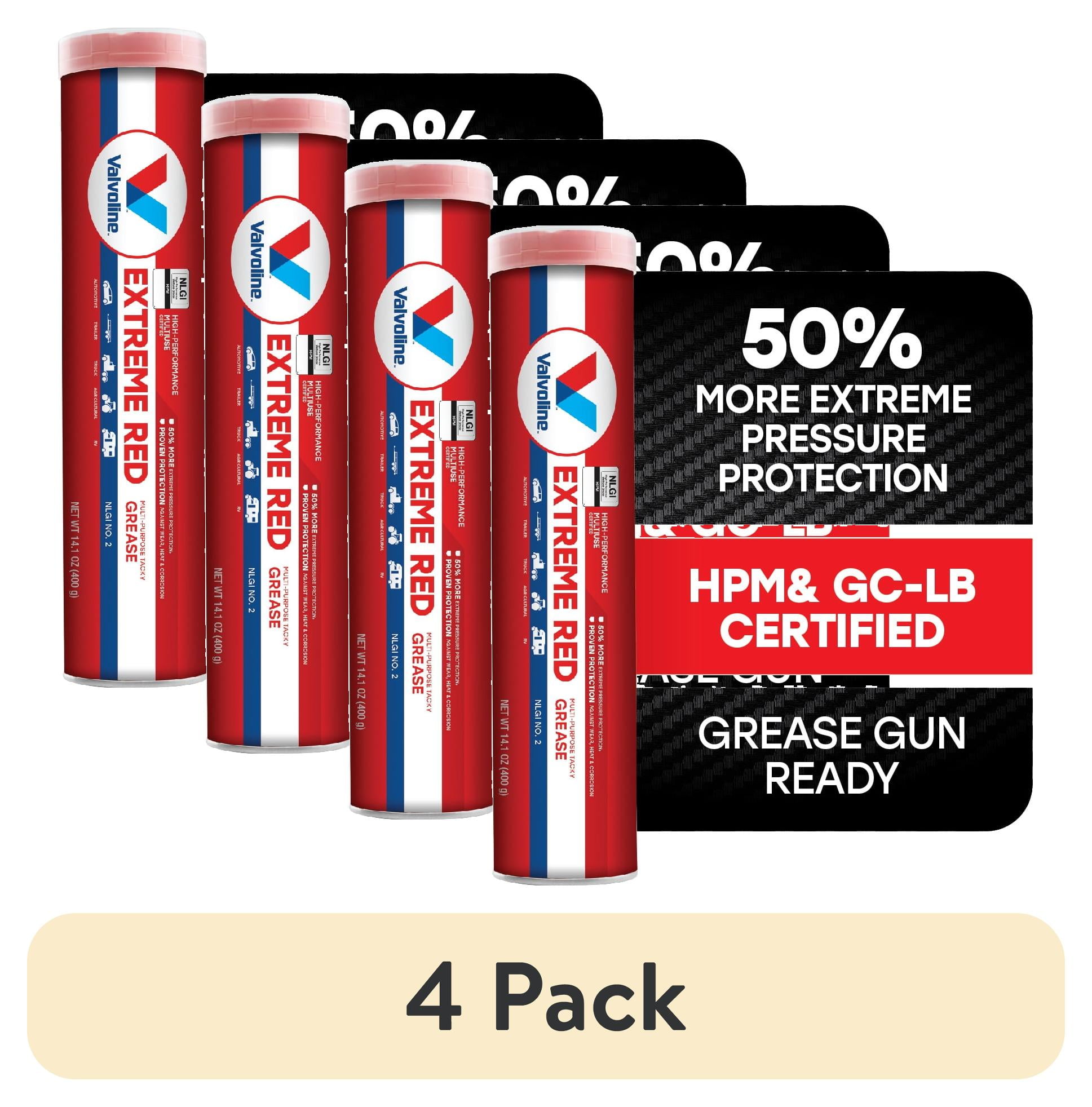 (4 pack) Valvoline Extreme Red #2 Multi-Purpose Grease 14.1 oz ...