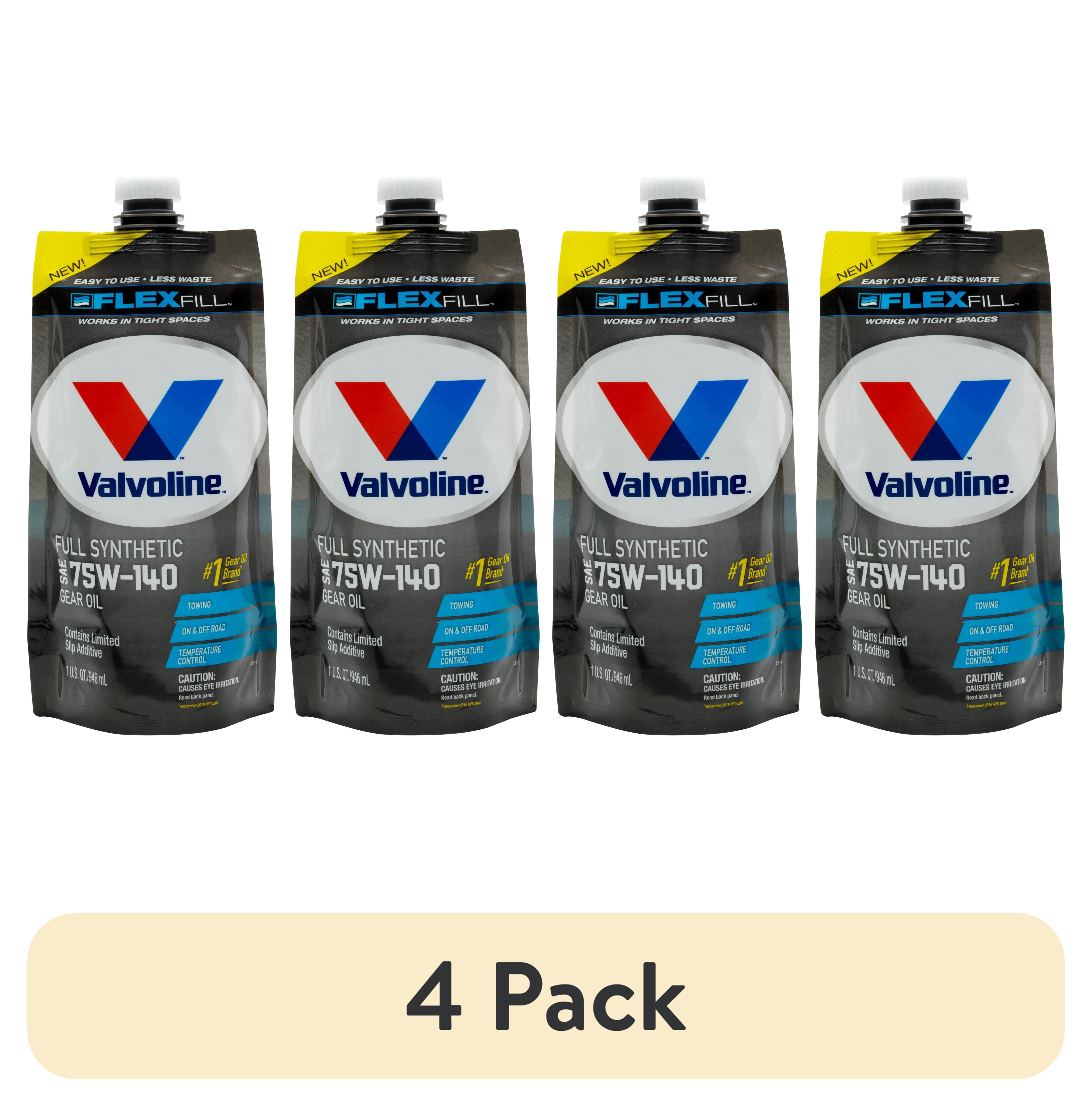 (4 pack) Valvoline Flex Fill 75W-140 Full Synthetic Gear Oil 1 QT ...